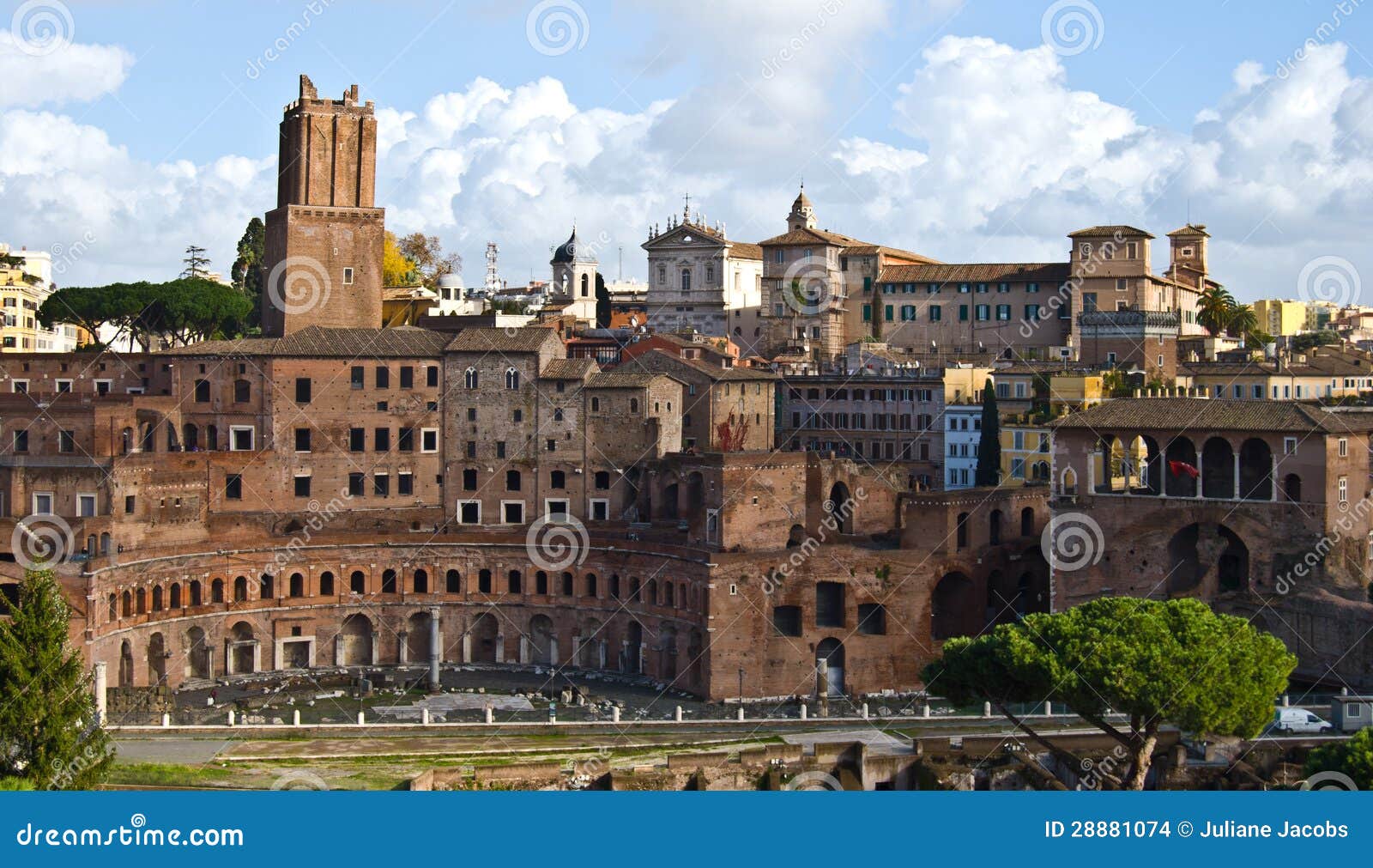 Foro Traiano stock foto. Image of gebouwd, caesar, kolom - 28881074