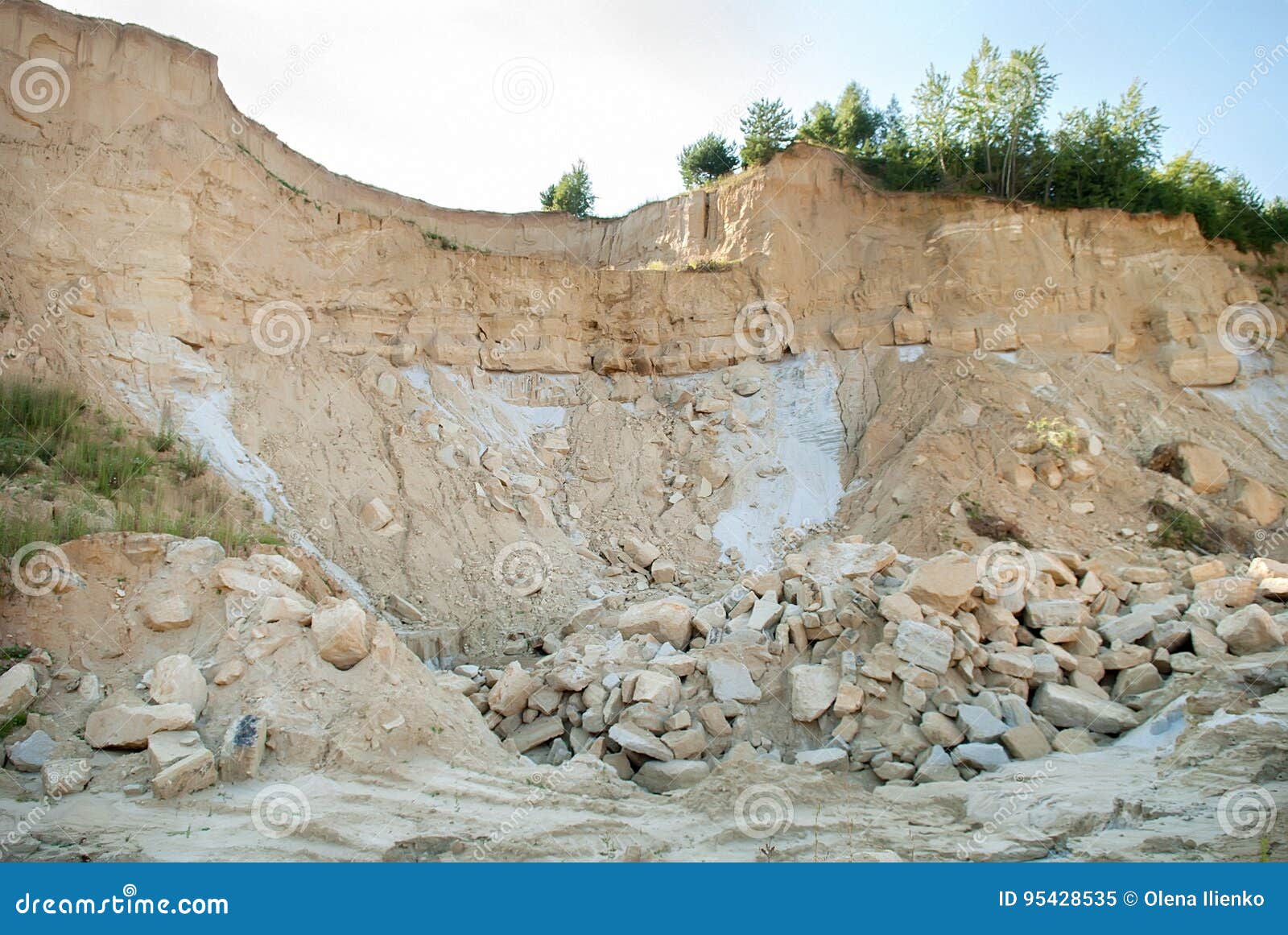 Forsaken clay quarry stock image. Image of quarry, environment - 95428535