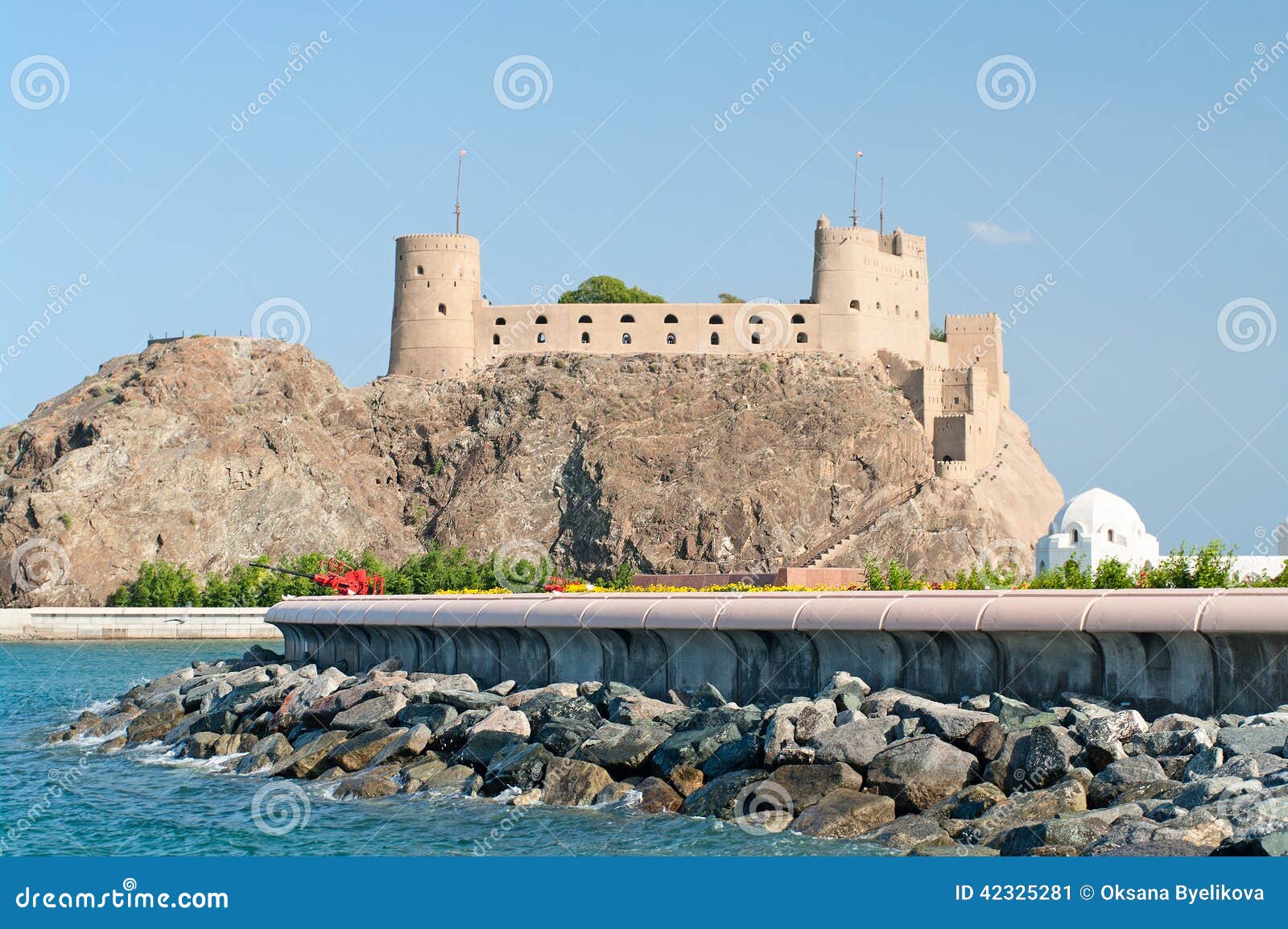 Fort Al-Jalali in Muscat , Oman. Stock Image - Image of archeology ...
