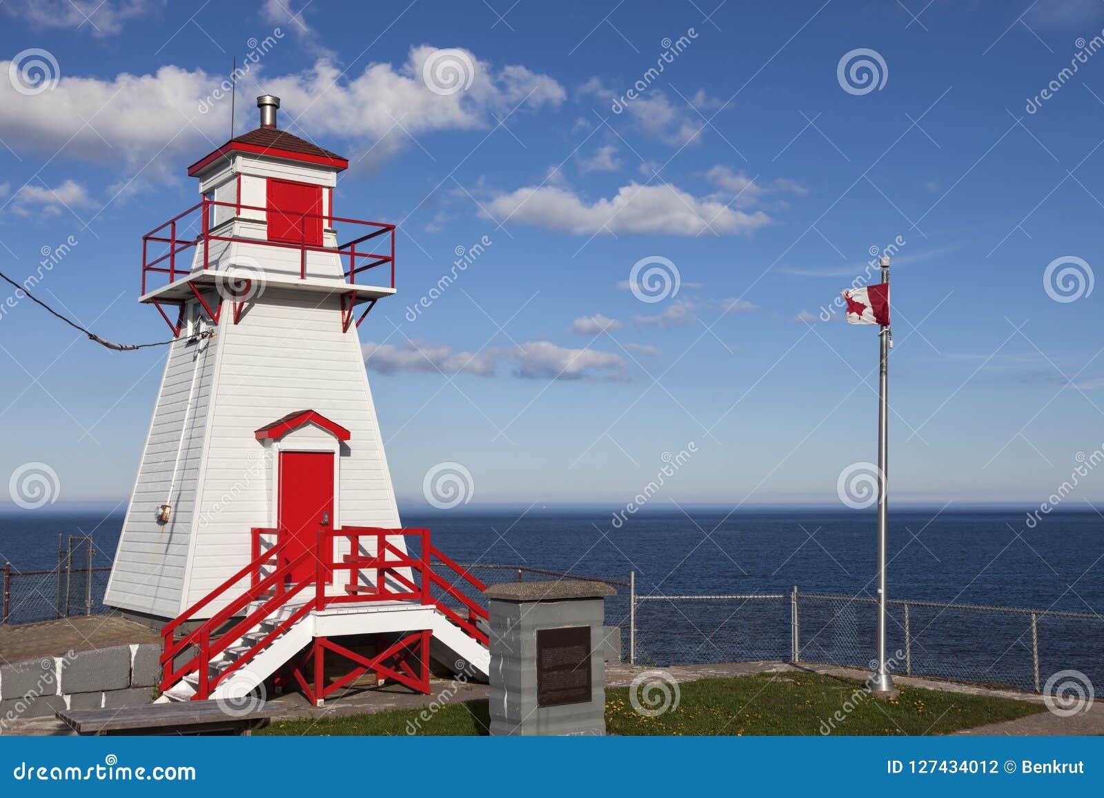 Fort Amherst Lighthouse in St. John`s Stock Photo - Image of ...