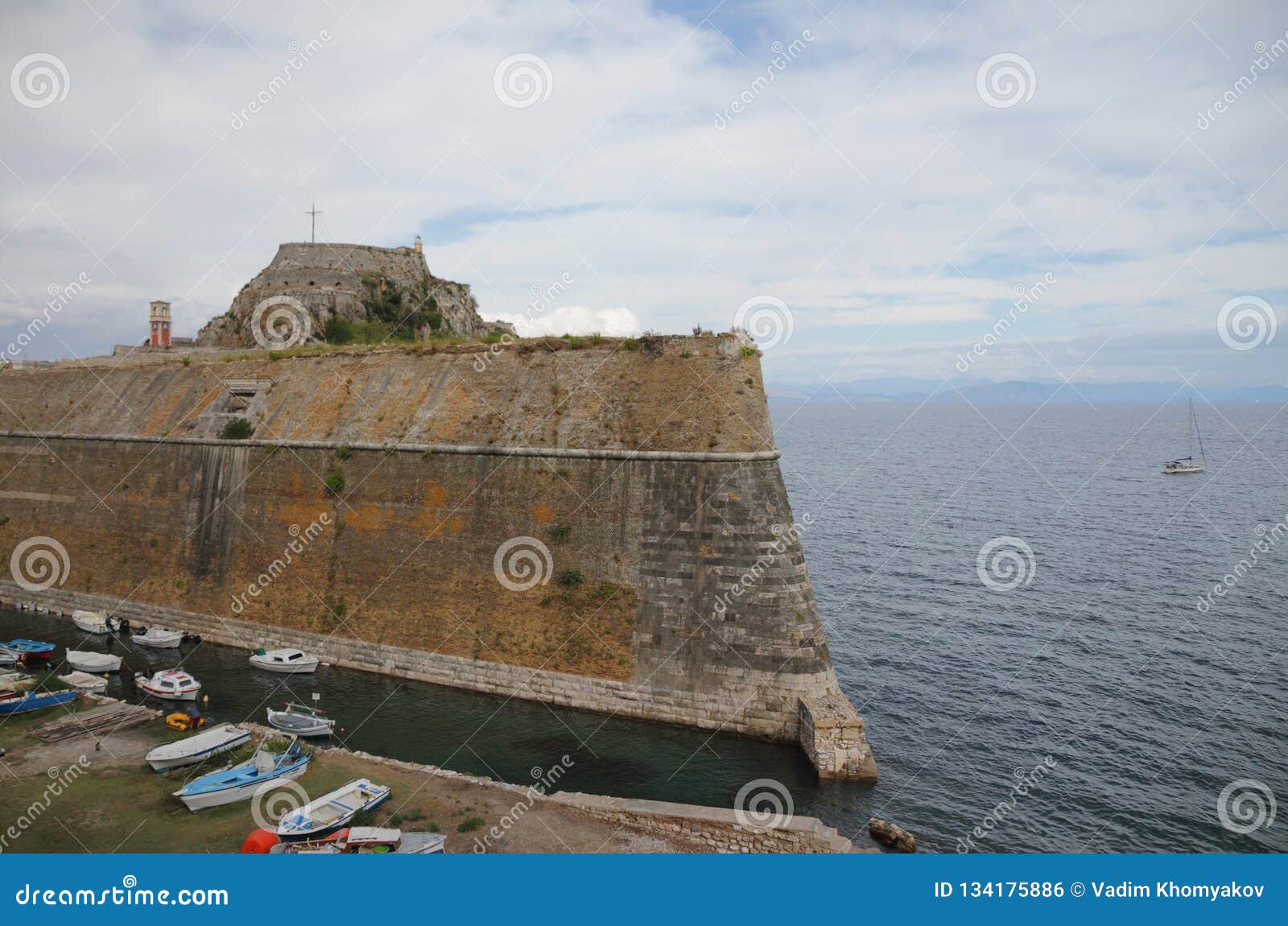 Fort of Ancient Fortress. Corfu, Greece Stock Photo - Image of ...