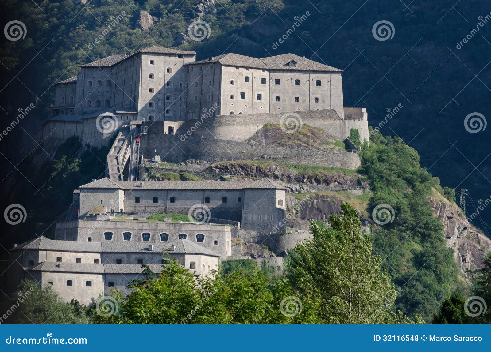 Fort Bard, Aosta Valley stock photo. Image of bard, castle - 32116548