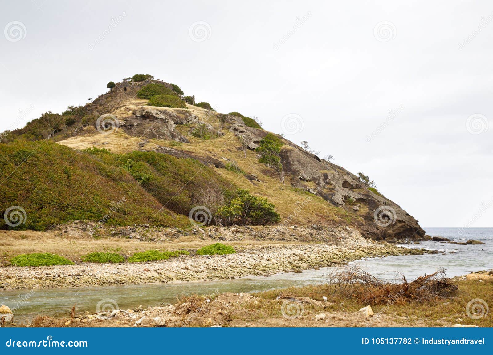 Fort Barrington, Antigua photo stock. Image du indies - 105137782