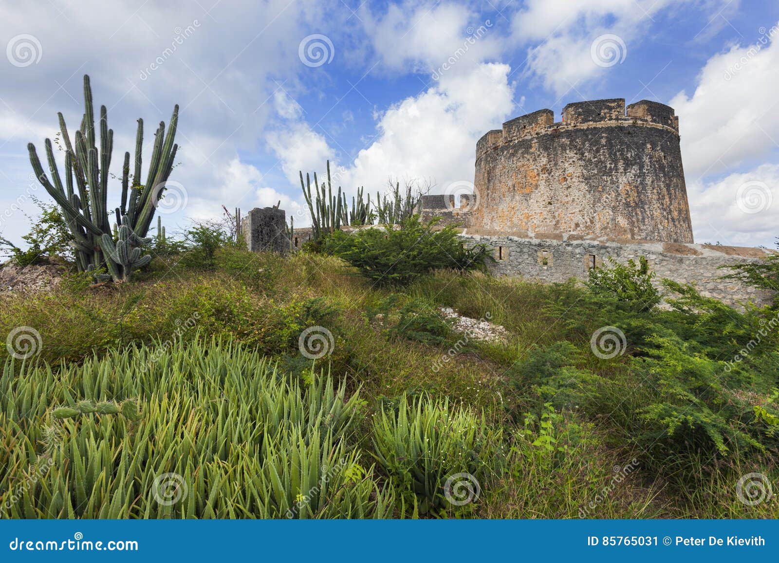 Fort Beekenburg on Curacao stock image. Image of tourist - 85765031