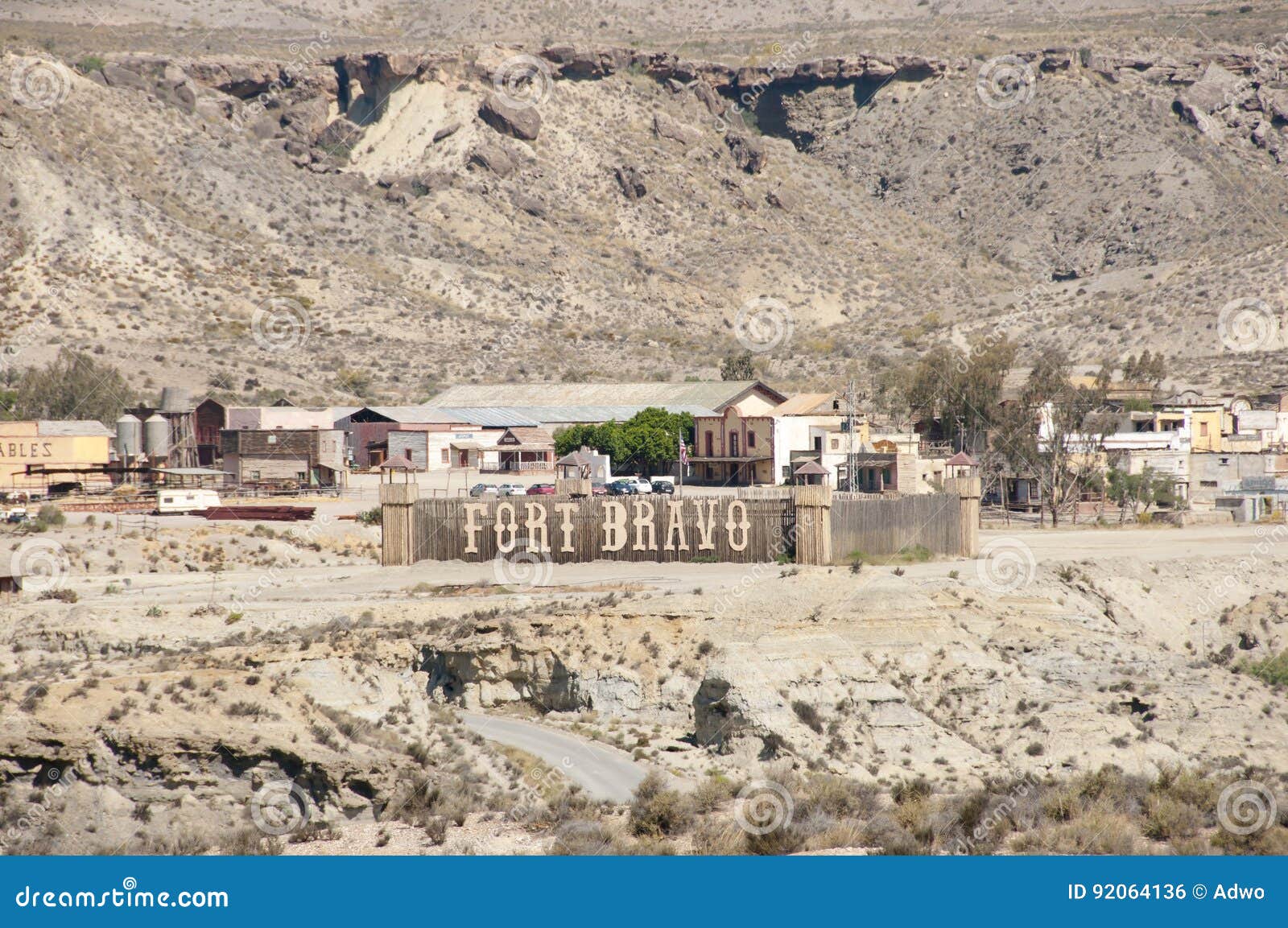 Fort Bravo - Spain editorial photo. Image of sign, western - 92064136