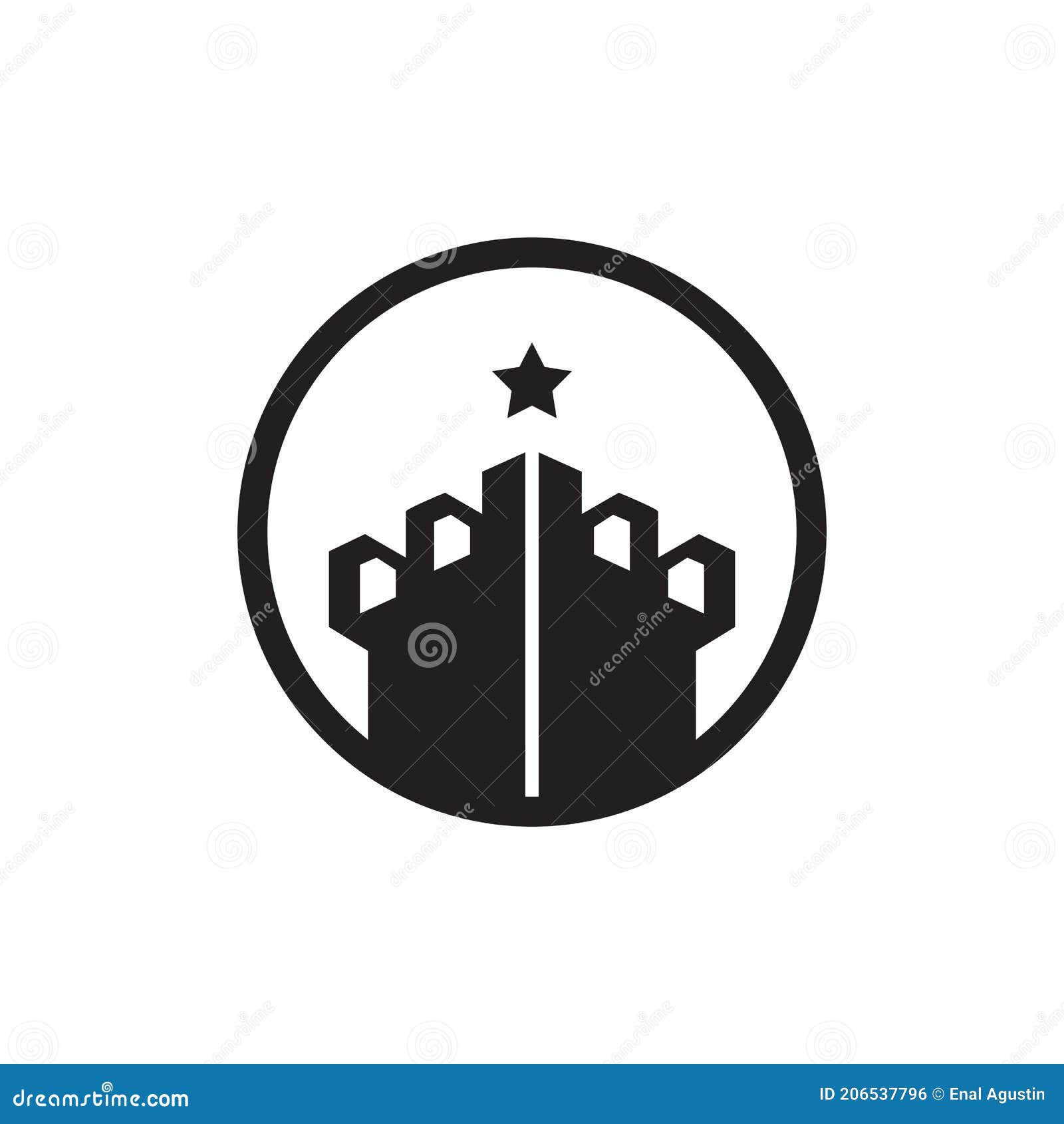 Fort Building Logo Design Template Stock Vector - Illustration of ...