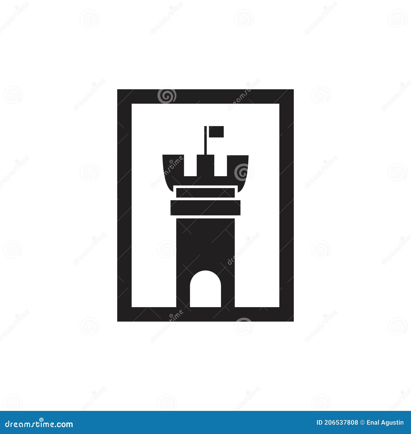 Fort Building Logo Design Template Stock Vector - Illustration of ...