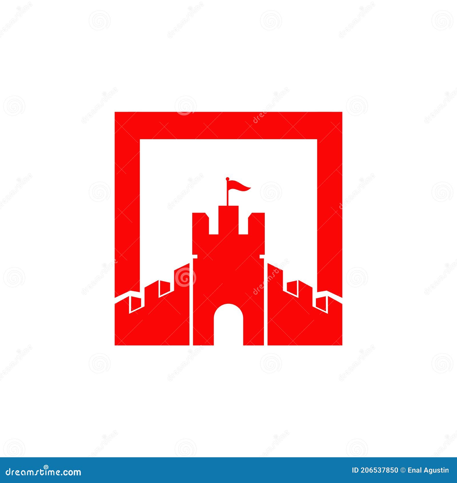 Fort Building Logo Design Template Stock Vector - Illustration of ...