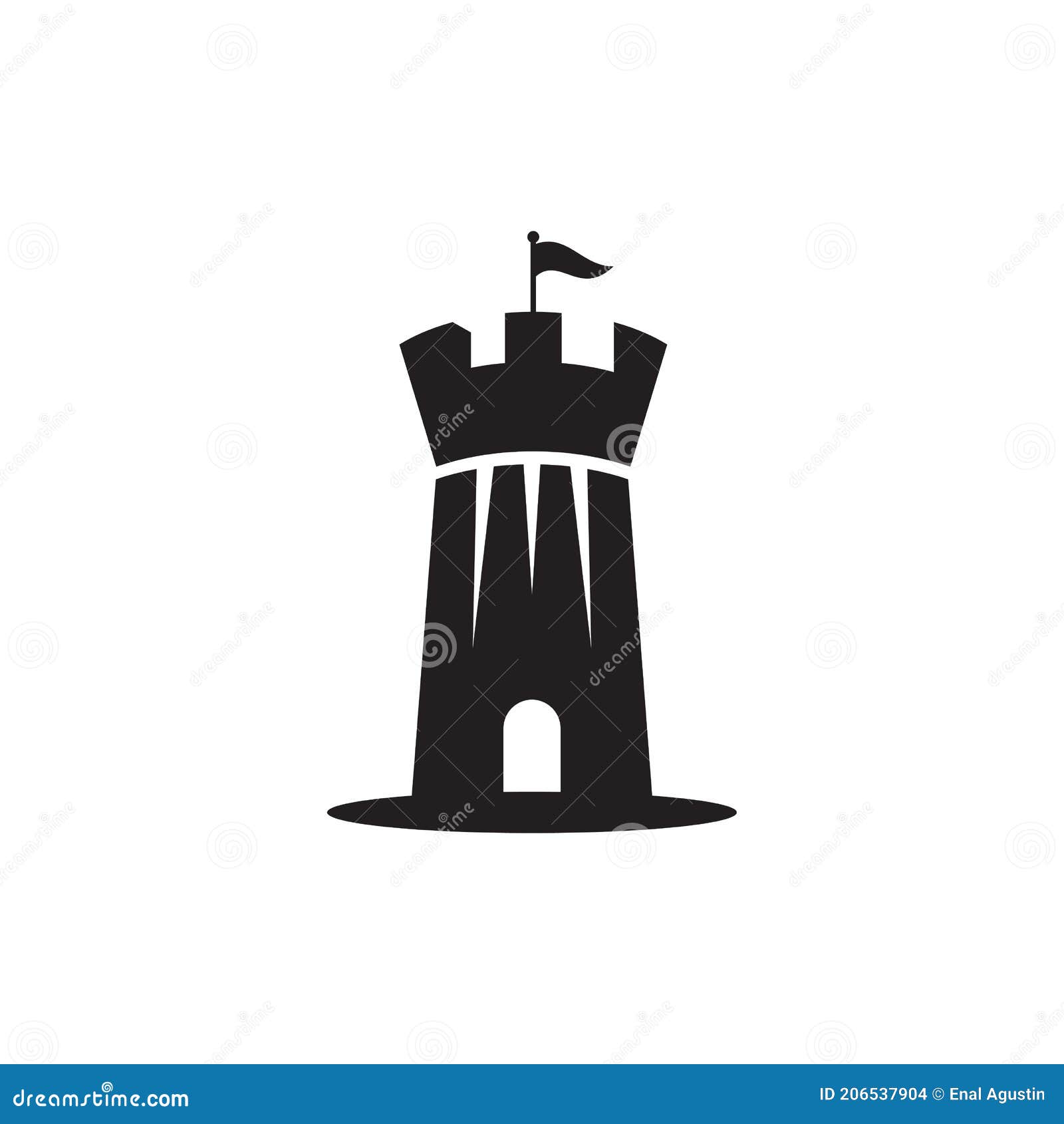 Fort Building Logo Design Template Stock Vector - Illustration of ...