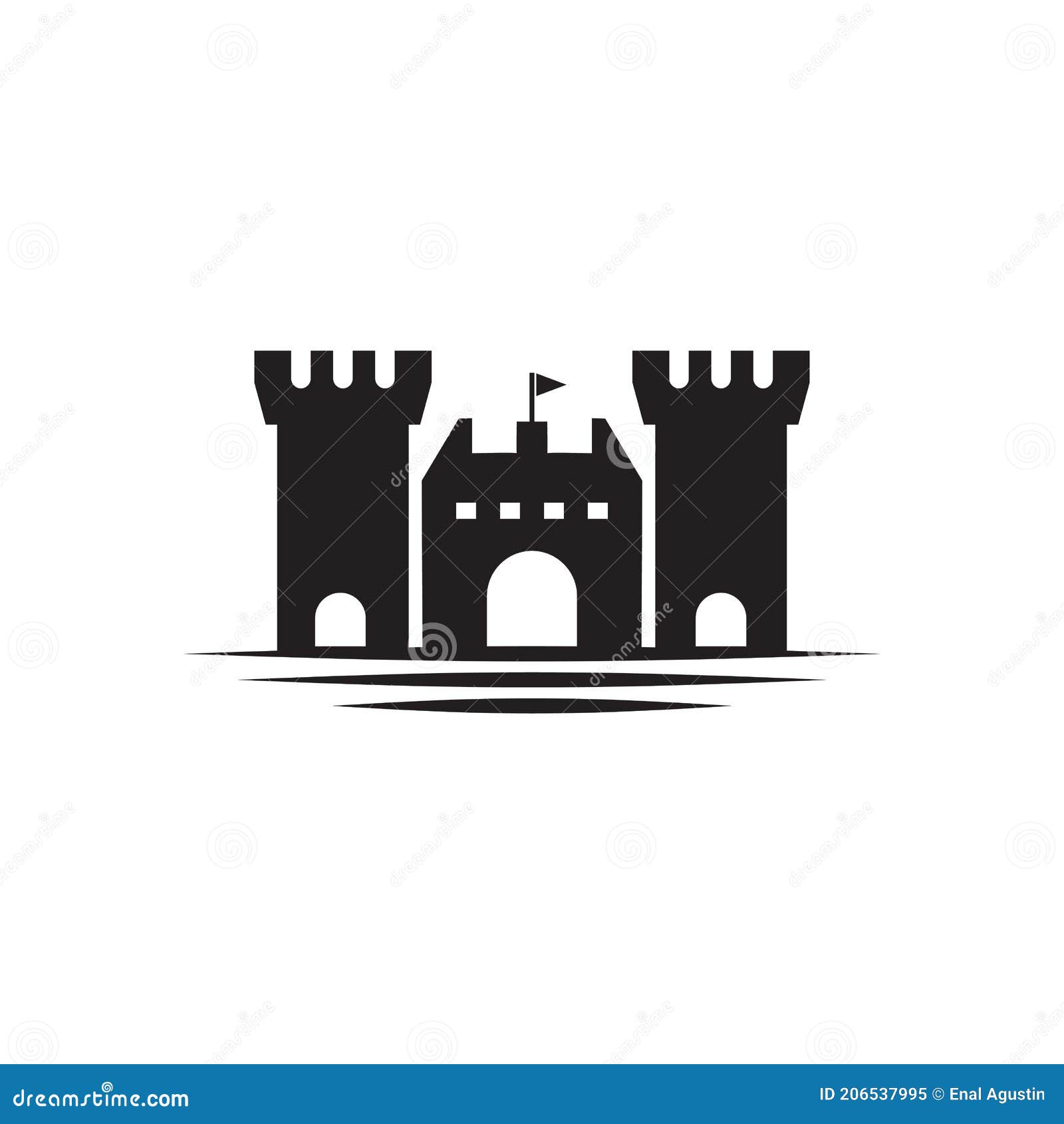 Fort Building Logo Design Template Stock Vector - Illustration of fort ...