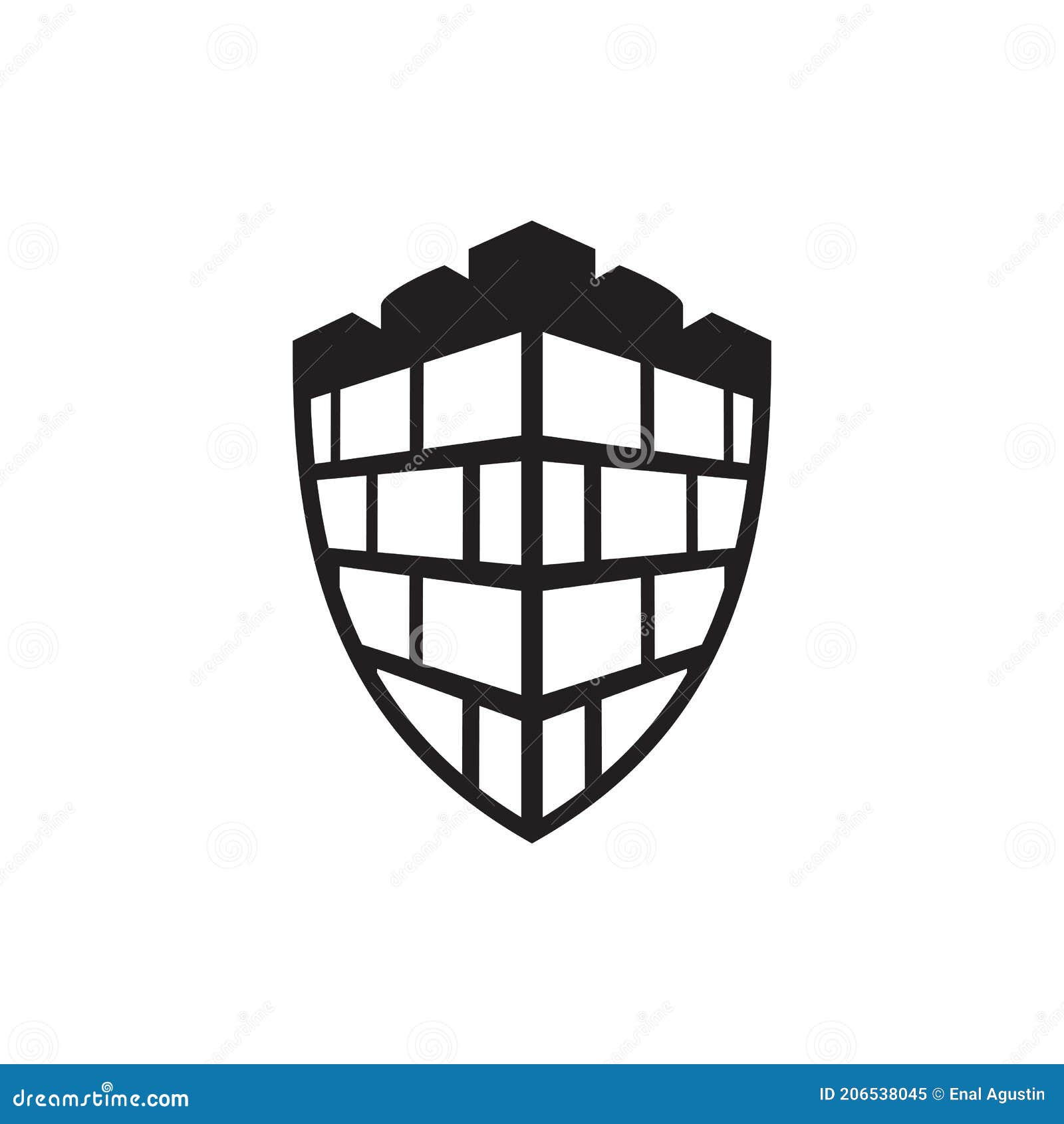 Fort Building Logo Design Template Stock Vector - Illustration of ...