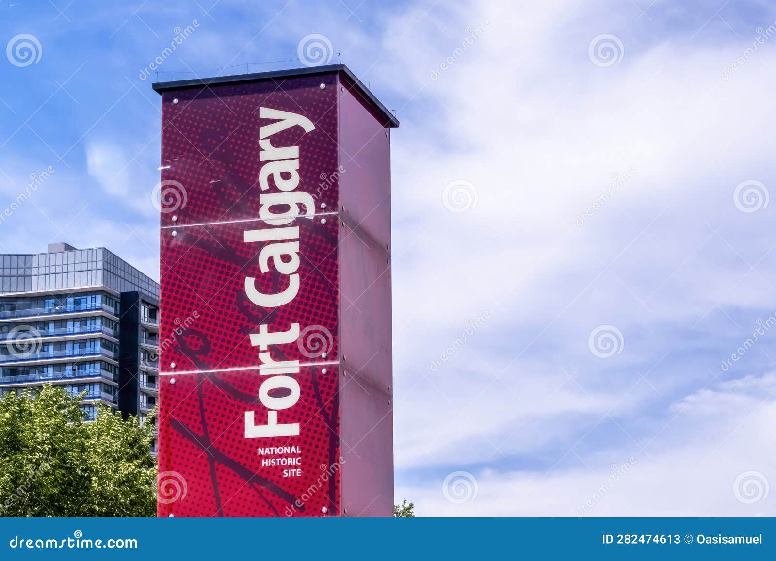 Fort Calgary Calgary Sign editorial stock photo. Image of street ...
