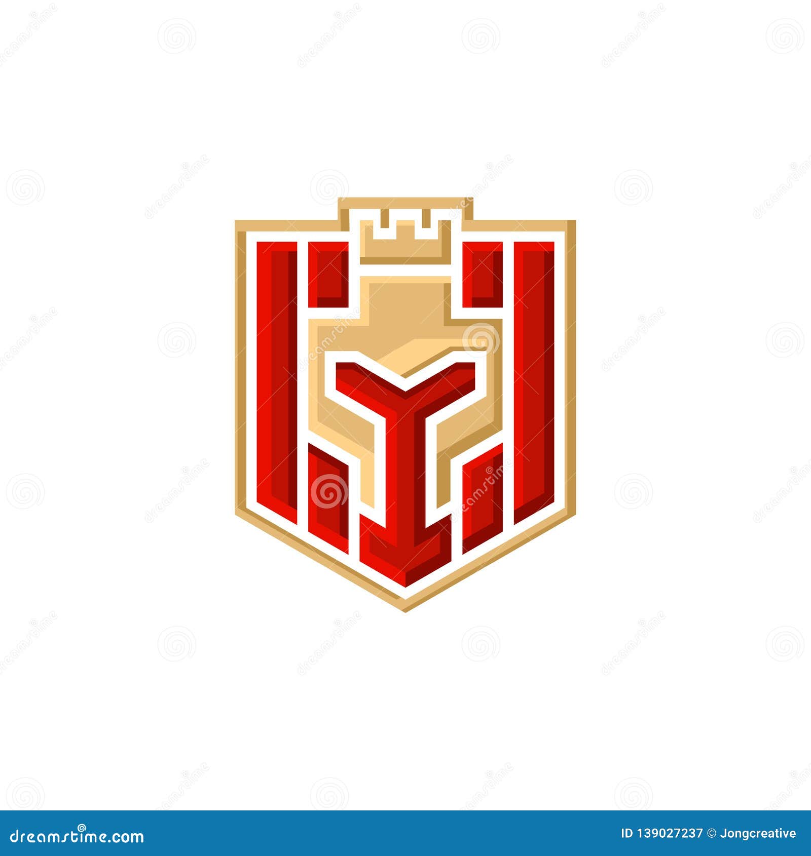 Fort Castle Strong Shield Protection Stock Vector - Illustration of ...