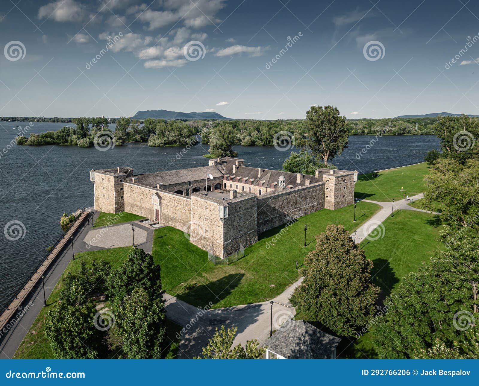 Fort Chambly view from air stock photo. Image of peace - 292766206
