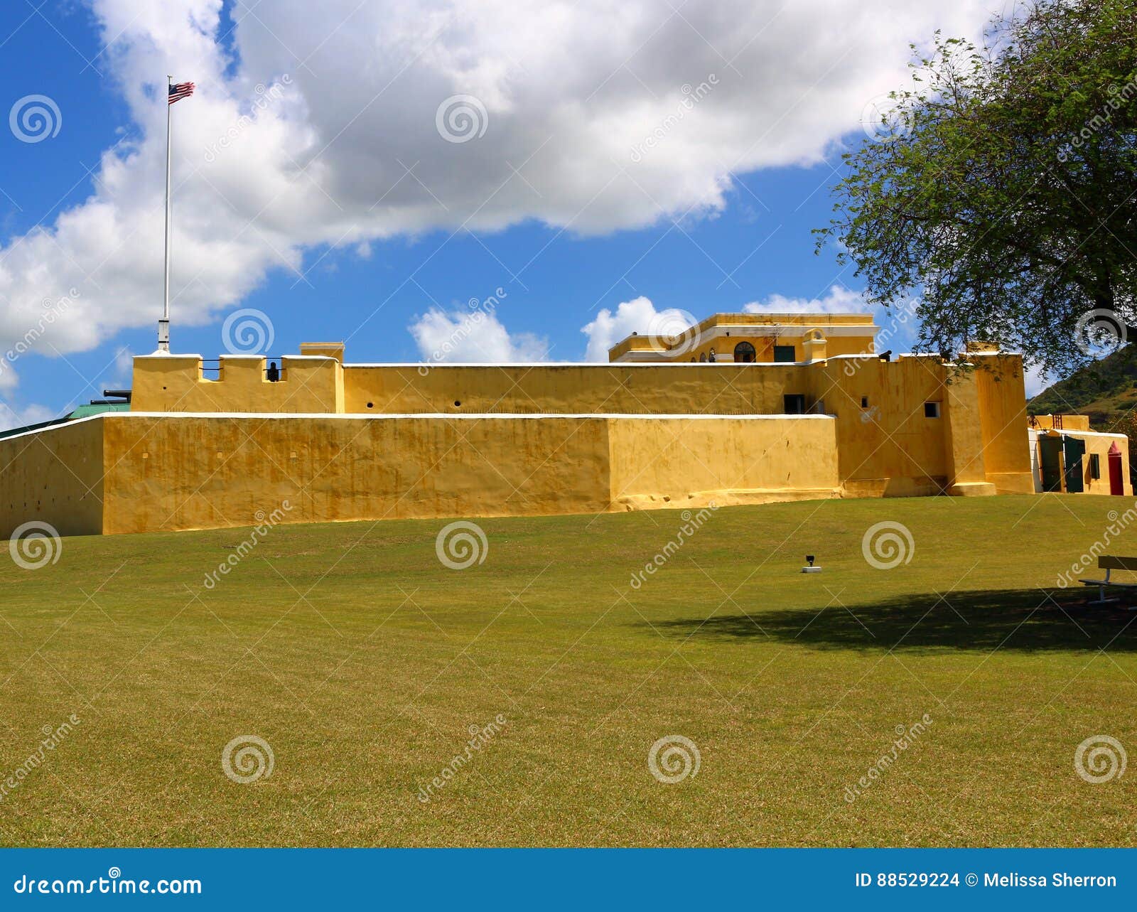 Fort Christiansted St Croix Usvi Sentry Box Royal Symbol Royalty-Free ...