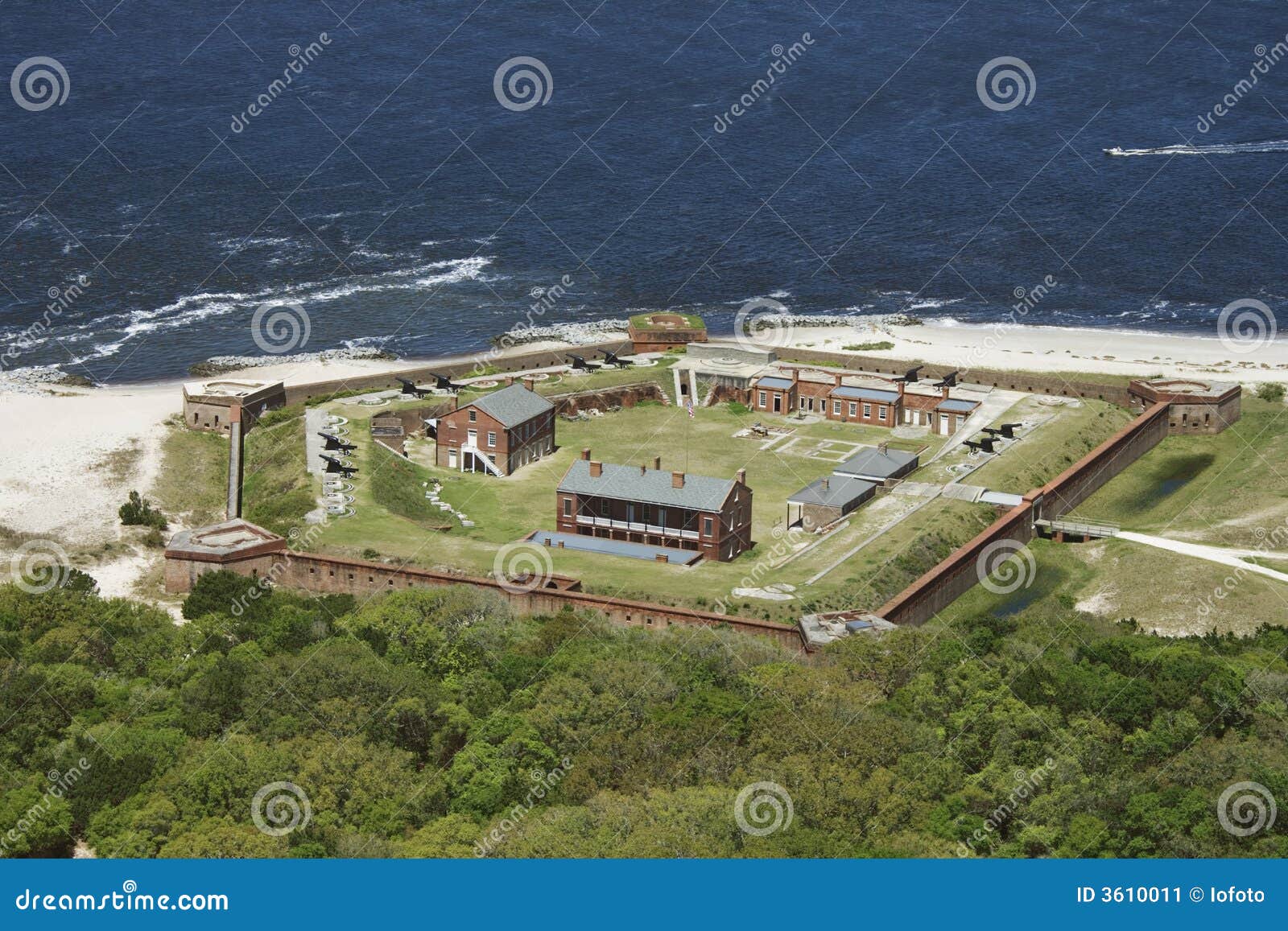 Fort Clinch. stock image. Image of north, high, aerial - 3610011