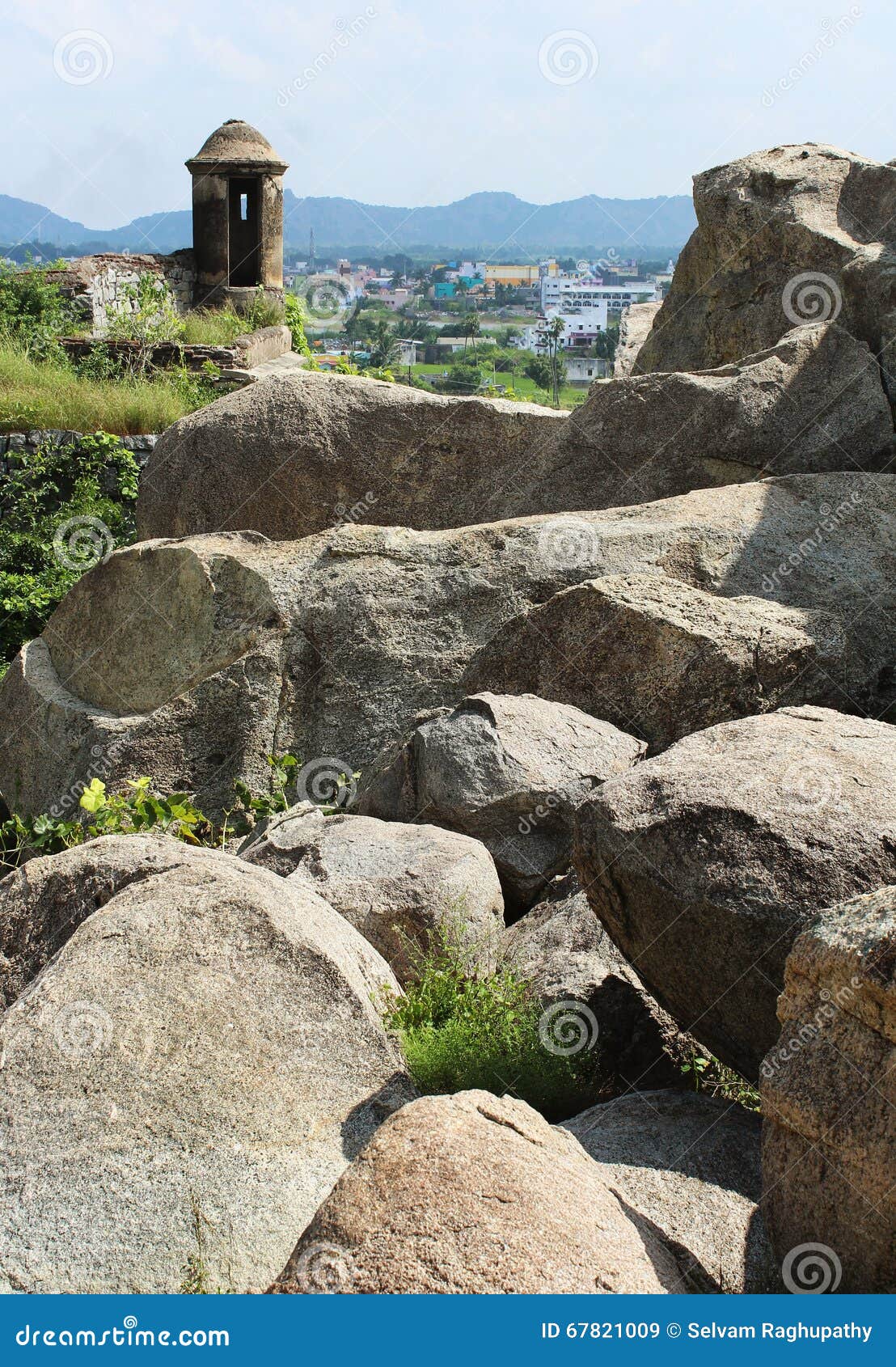 Fort Corner Tower with Rocks Stock Image - Image of clearing, resistant ...