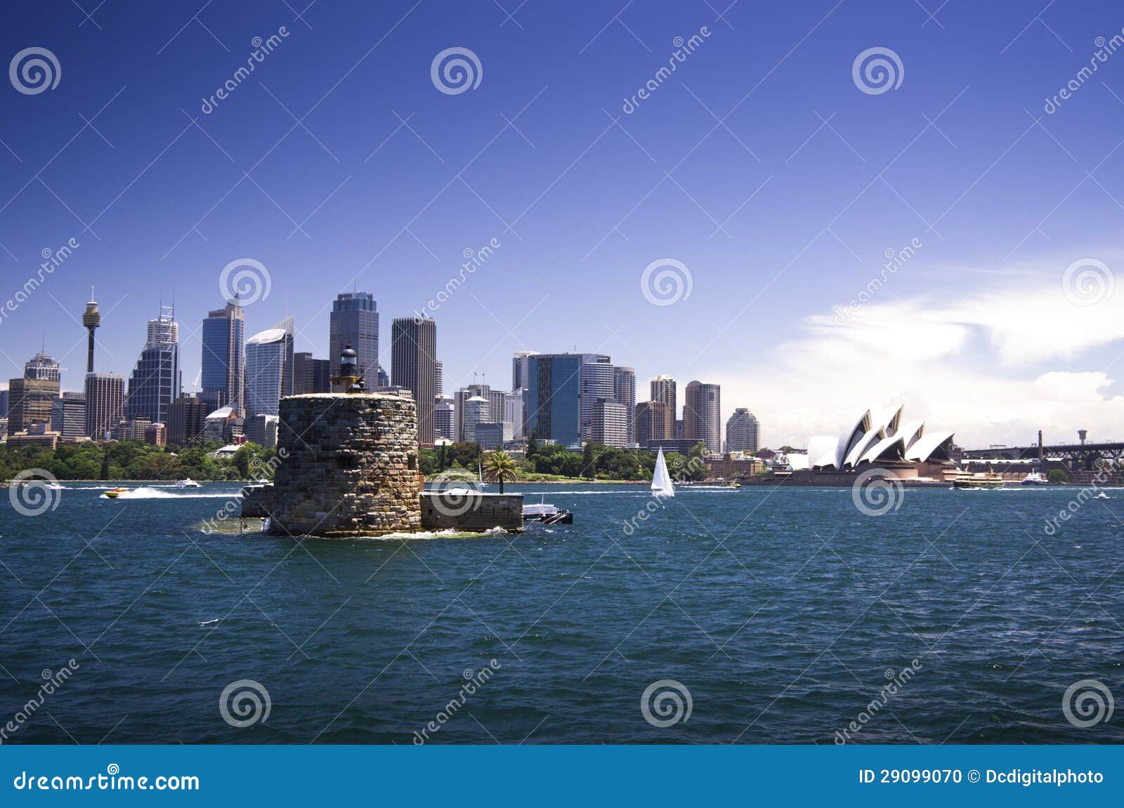 Fort Denison on Sydney Harbour Stock Photo - Image of horizontal ...