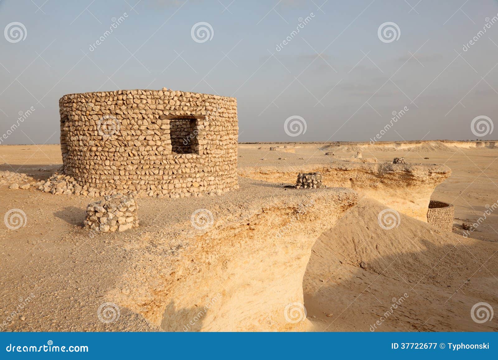 Fort in the Desert of Qatar Stock Image - Image of outdoor, heritage ...