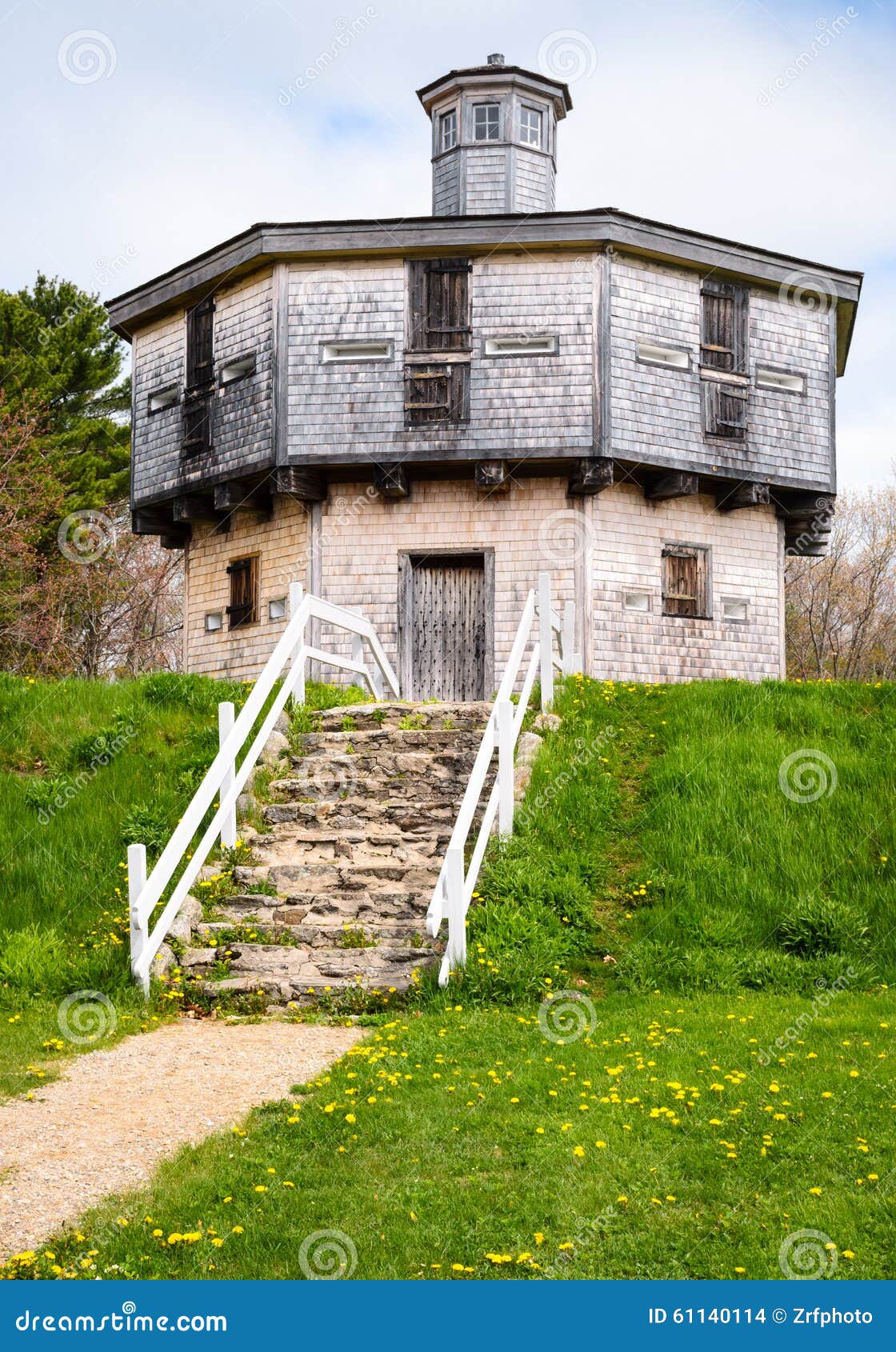 Fort Edgecomb, Early 19th-century Two-story Octagonal Wooden Blockhouse ...