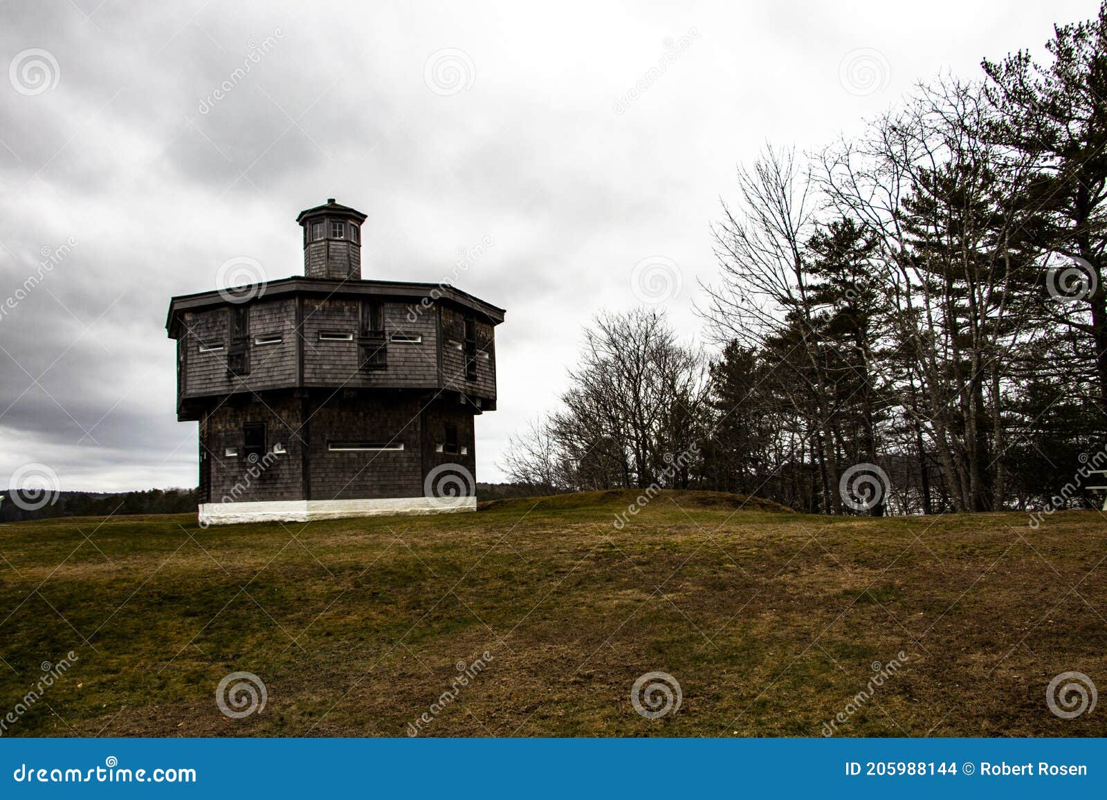Fort Edgecomb Maine in Historic Site Stock Photo - Image of black ...