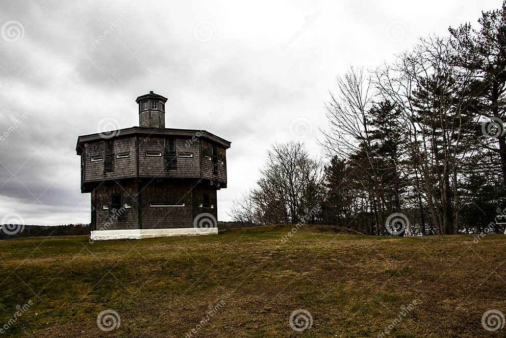 Fort Edgecomb Maine in Historic Site Stock Photo - Image of black ...