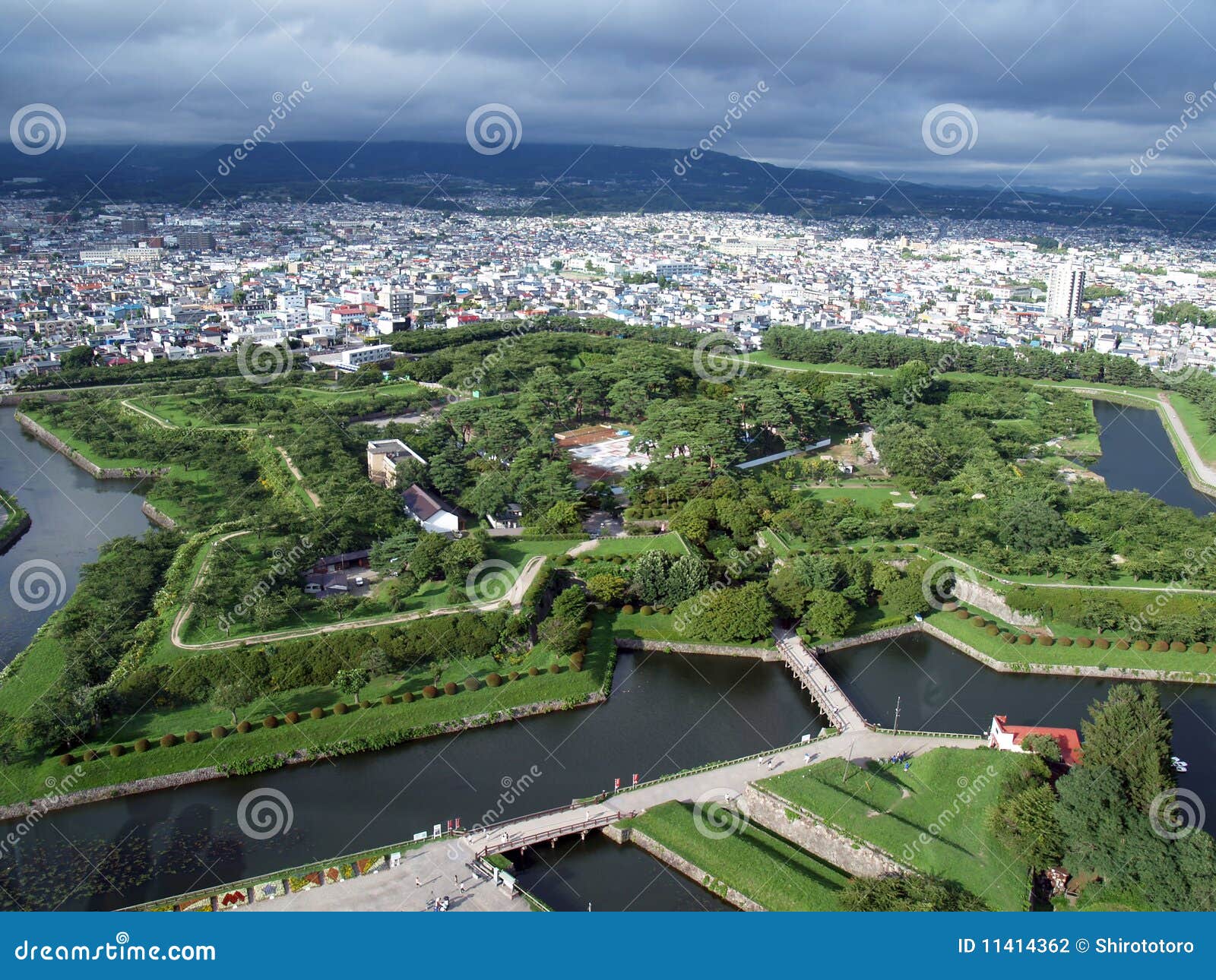 Goryokaku Park Star Shaped Fort Park Stock Photos by Megapixl