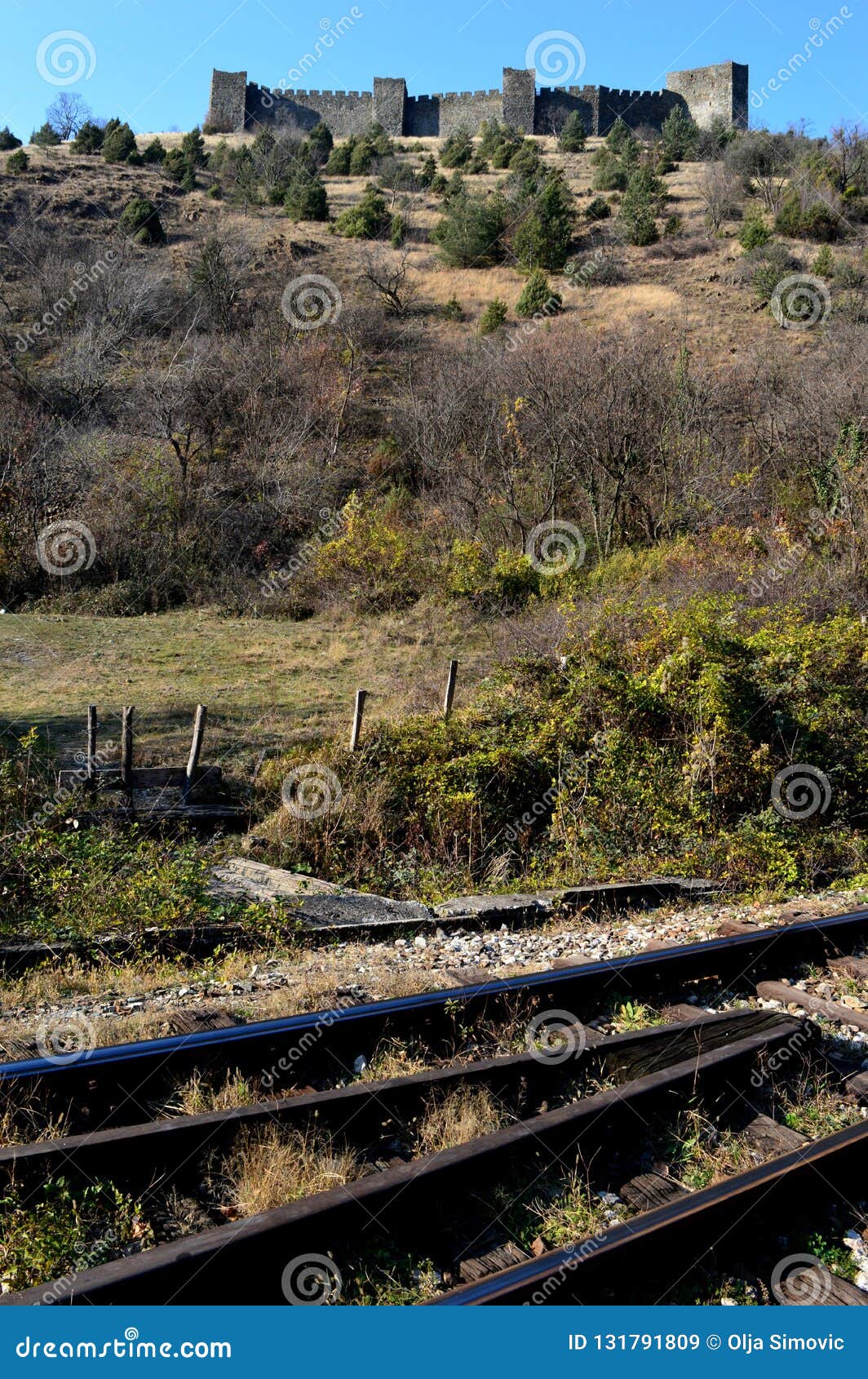 Fort on the hill stock image. Image of autumn, plant - 131791809