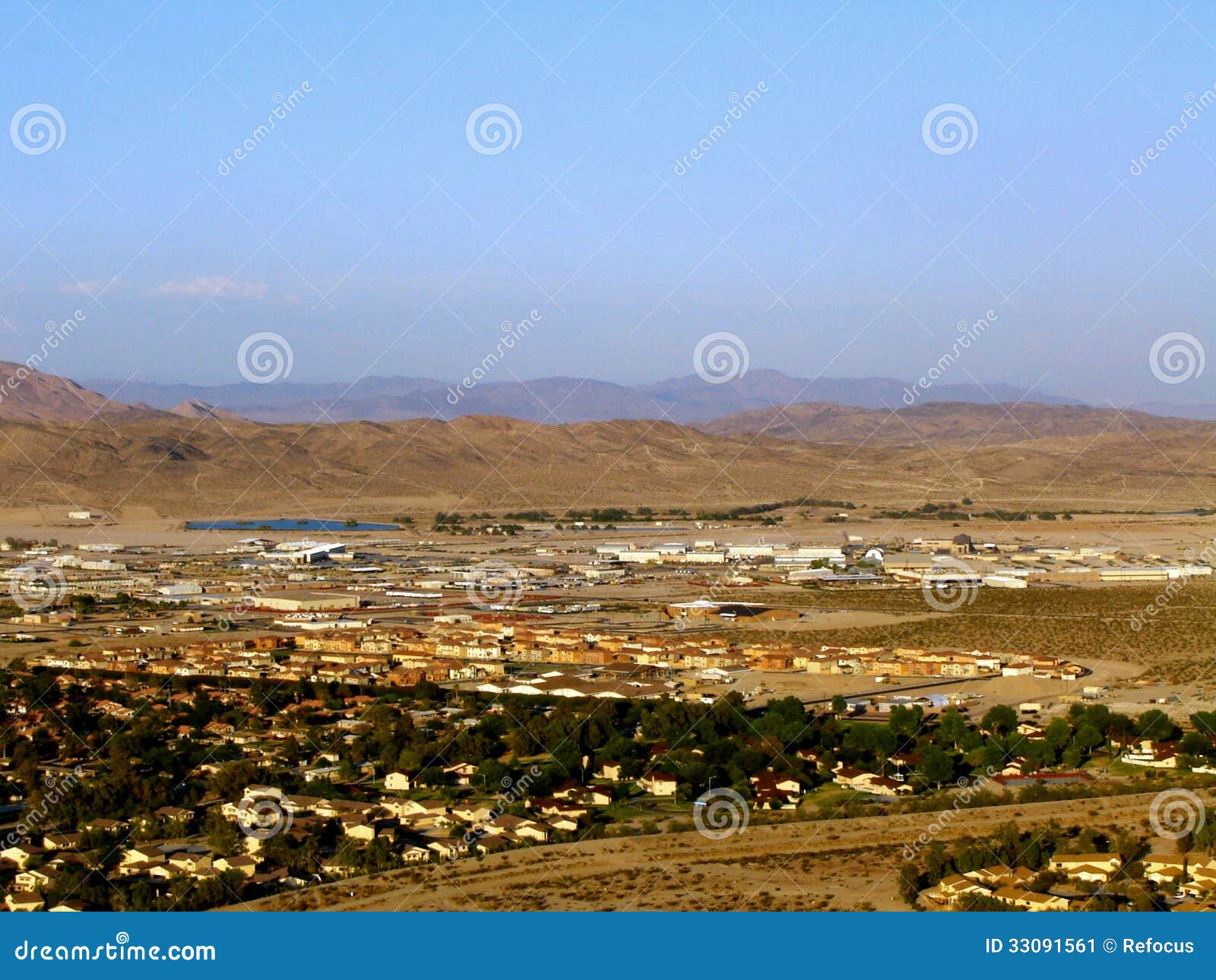 Fort Irwin Army Base-with Mountain Background Stock Image - Image of ...