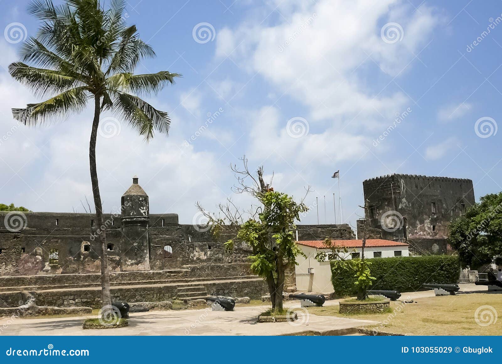 Fort Jesus in Kenia stockbild. Bild von wände, festung - 103055029
