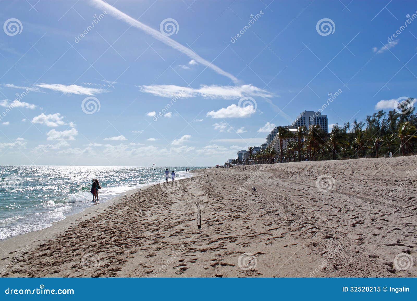 Fort Lauderdale-Strand, Florida Stockbild - Bild von ruhig, sand: 32520215