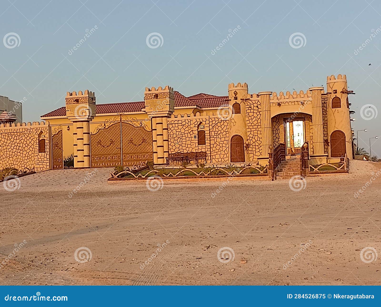 Fort Like Designed Simple House . Stock Image - Image of simple ...