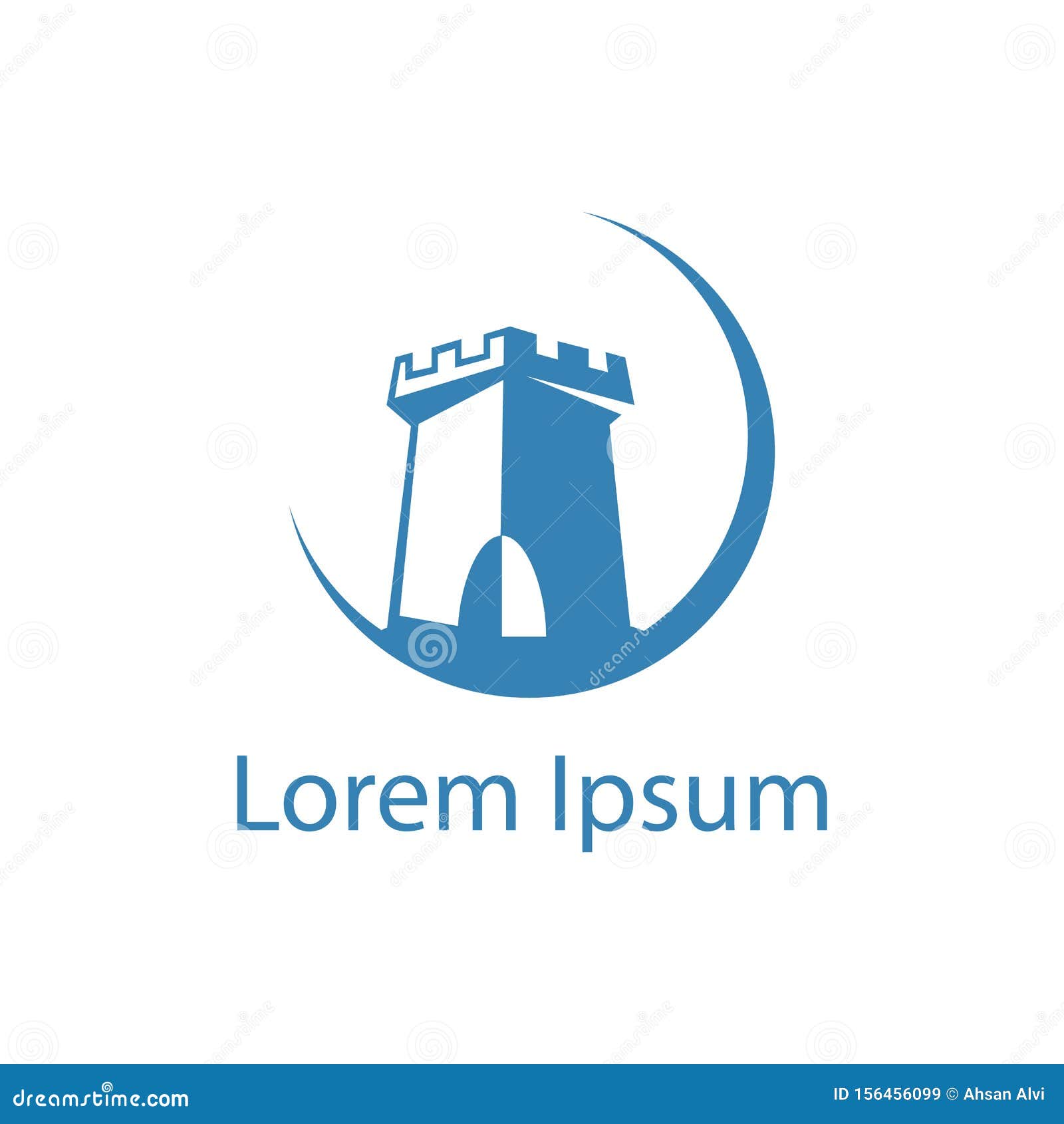 Fort Logo Design, Castle Vector Illustration. Stock Illustration ...