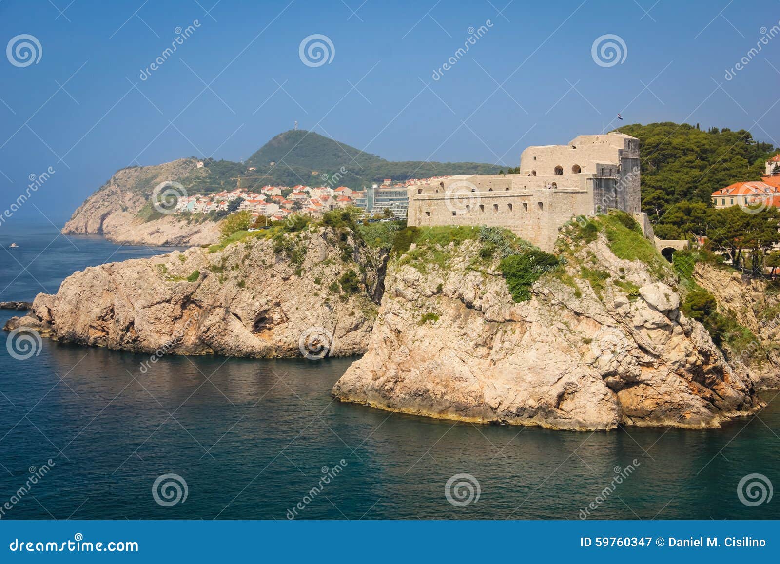 Fort Lovrijenac. Dubrovnik stock image. Image of ancient - 59760347