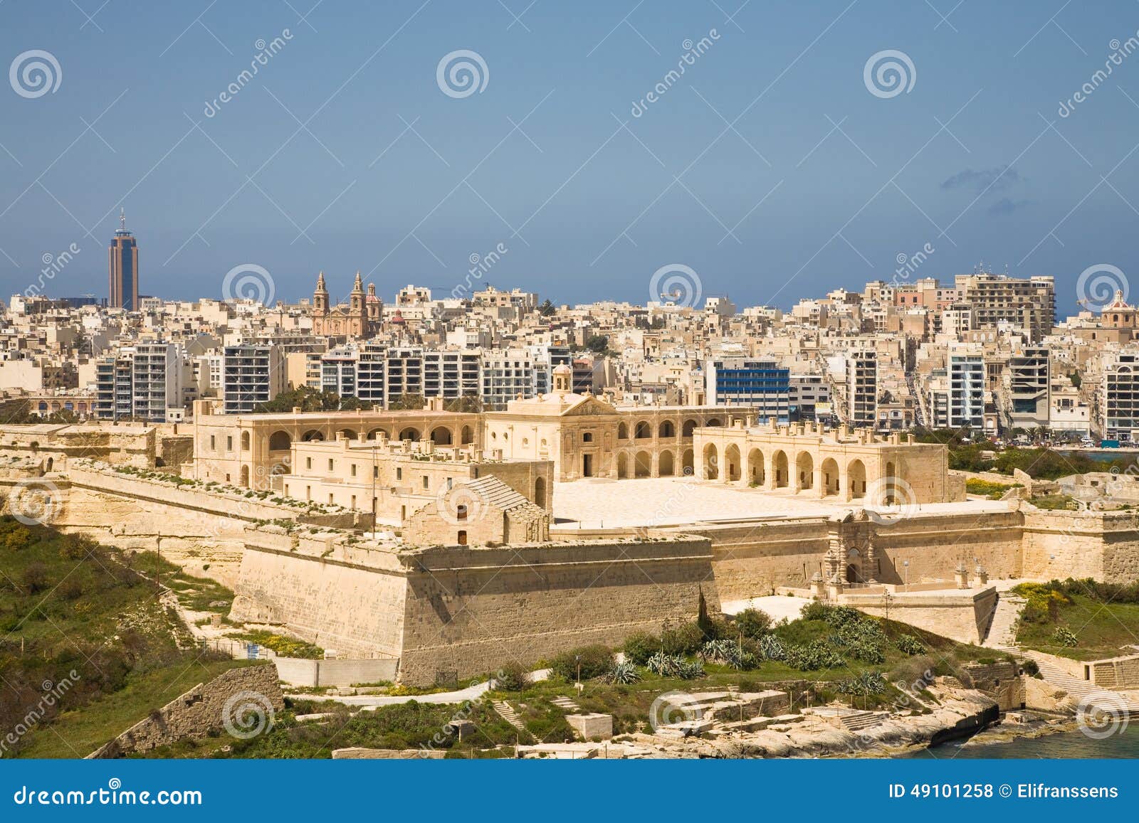 Fort Manoel, Malta stock photo. Image of cityscape, valletta - 49101258