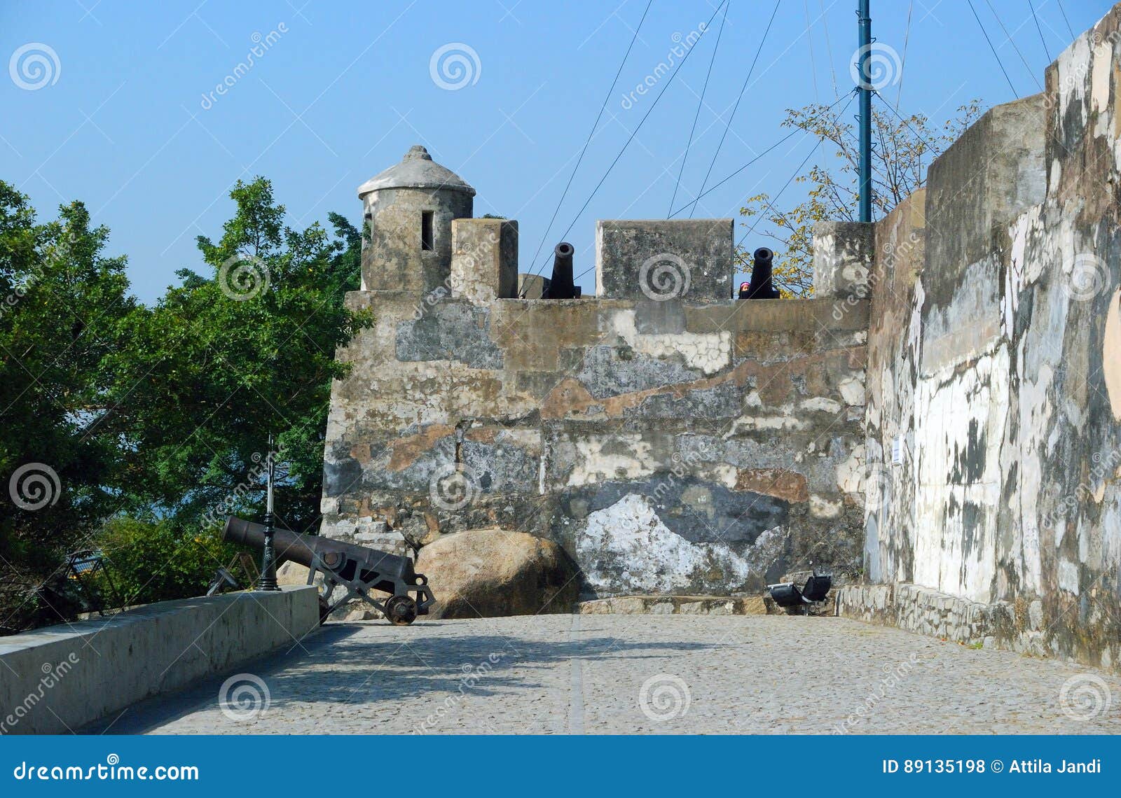 Fort Monte, Macao stock photo. Image of culture, portuguese - 89135198