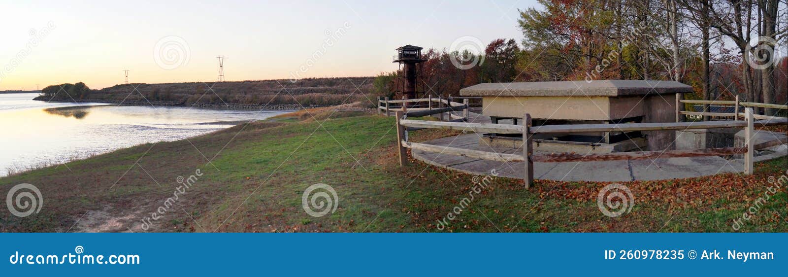 Fort Mott Waterfront on the Left Bank of Delaware River, Pennsville ...
