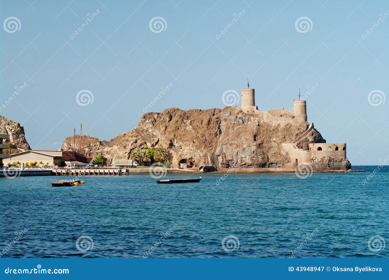 Fort in Muscat, Oman stock image. Image of arab, joao - 43948947