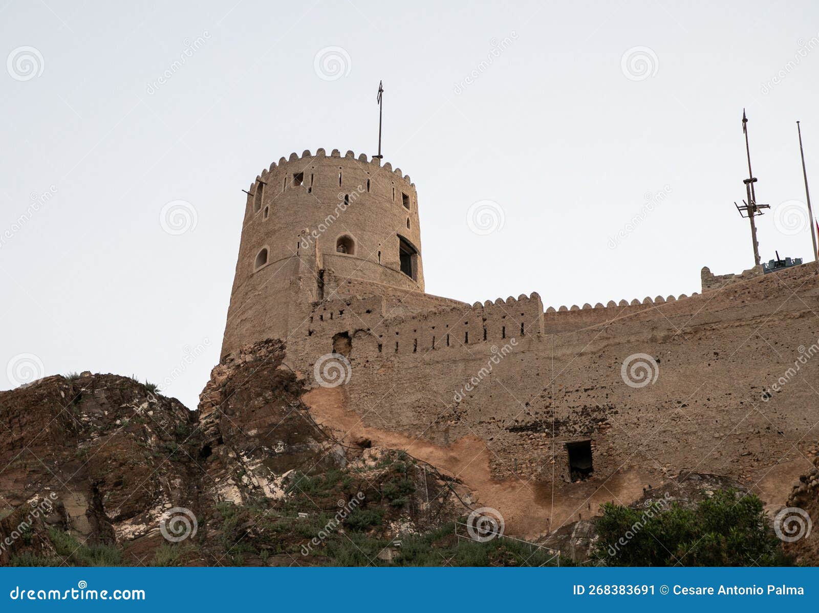 Fort near Muscat, Oman stock image. Image of fort, islam - 268383691