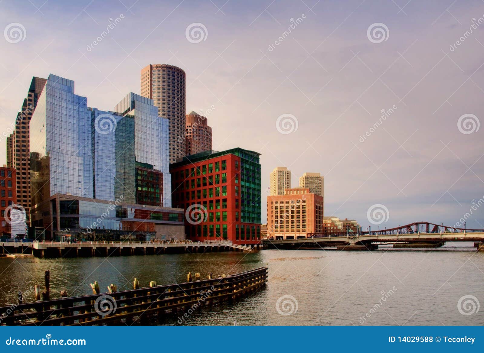 Fort Point Channel stock photo. Image of financial, boston - 14029588