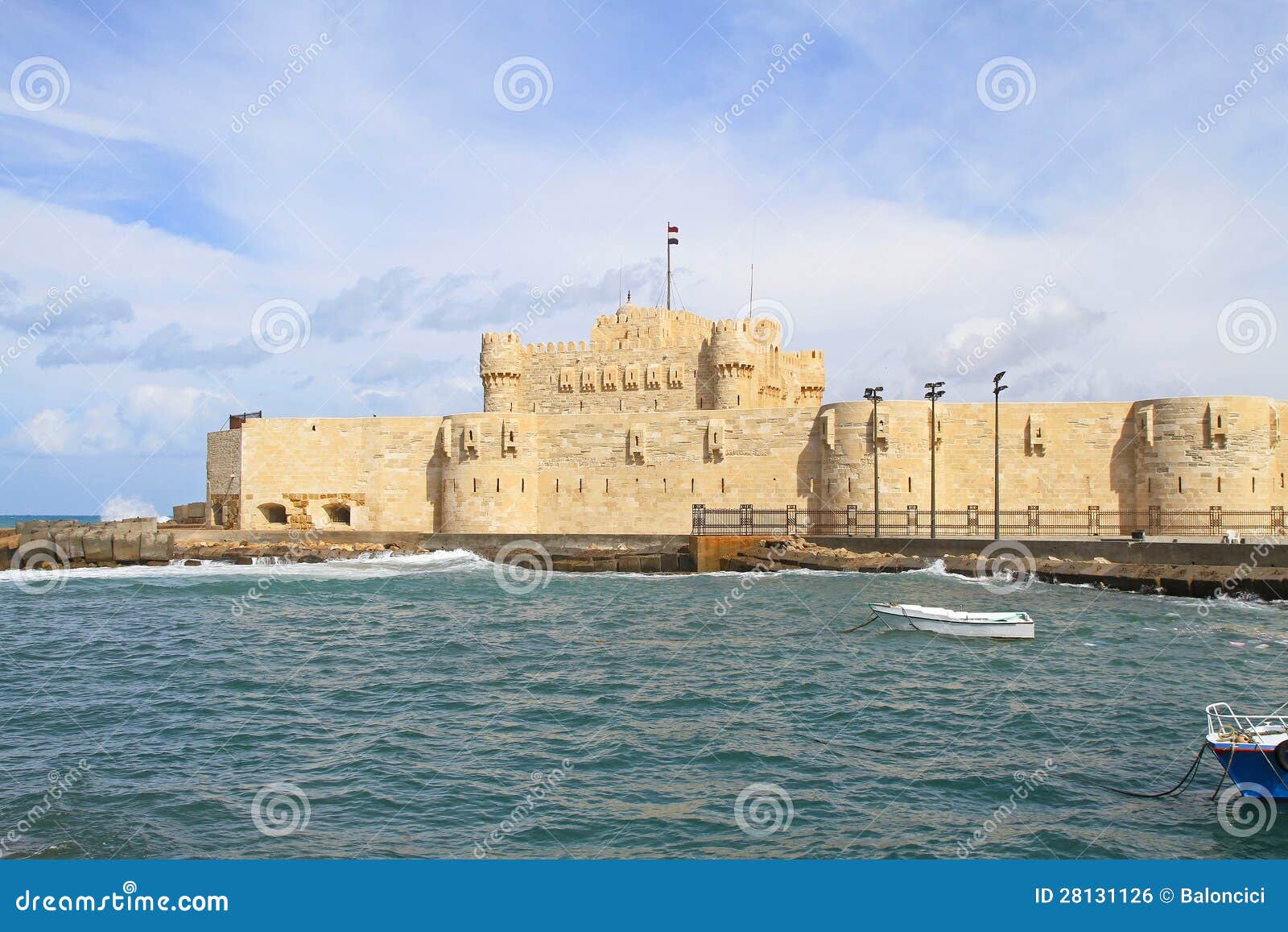 Fort of Qaitbay stock photo. Image of arabic, alexandria - 28131126