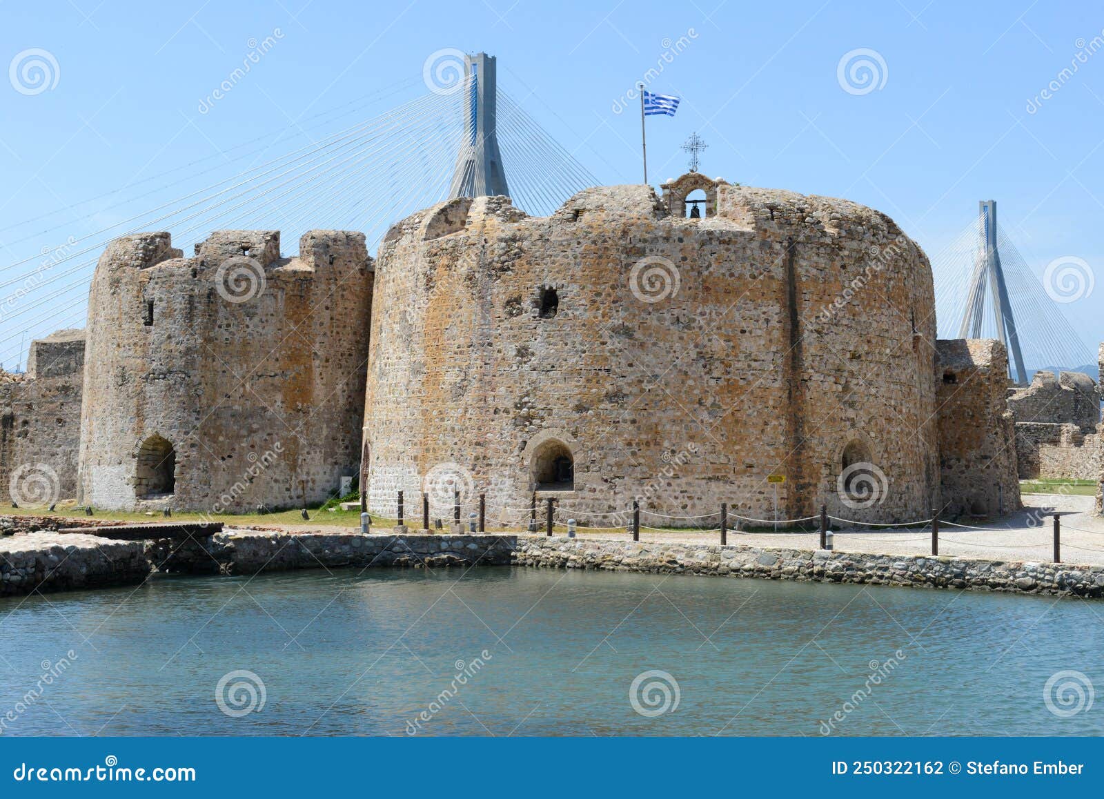 The Fort of Rio Near Patras in Greece Stock Photo - Image of highway ...