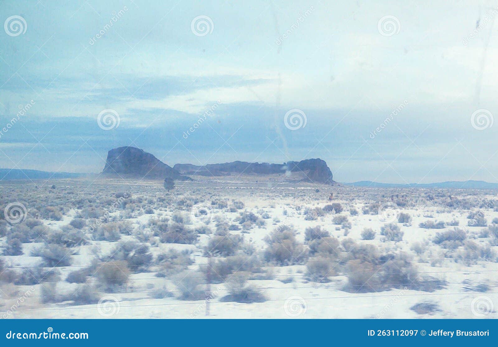 Fort Rock in December stock image. Image of reflection - 263112097