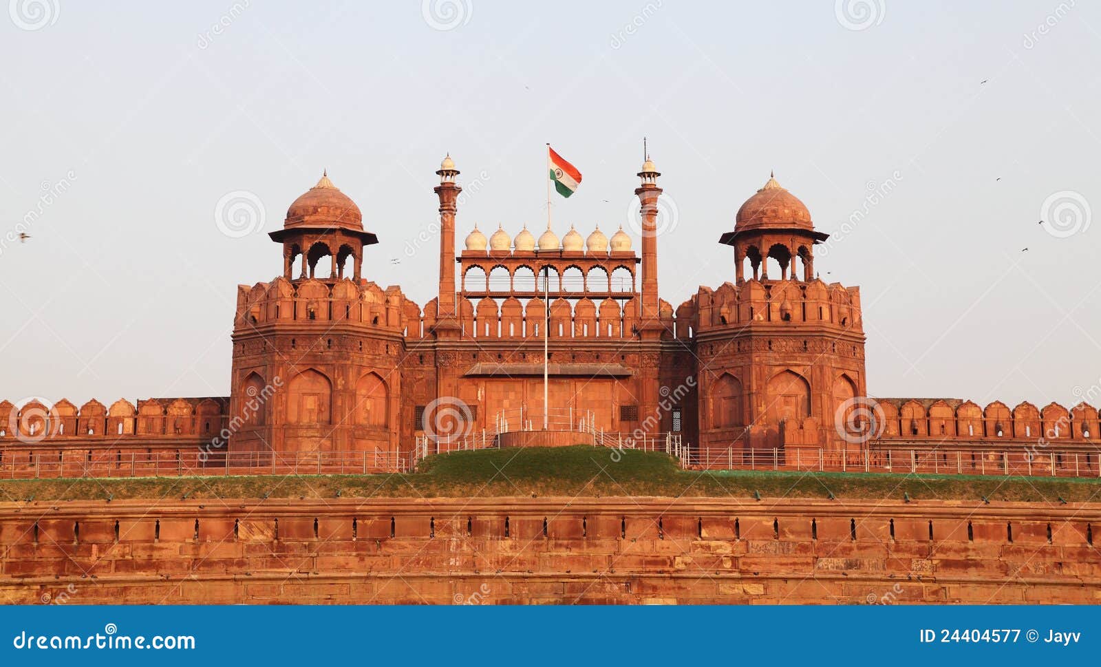 Fort rouge de Delhi image stock. Image du vieux, populaire - 24404577