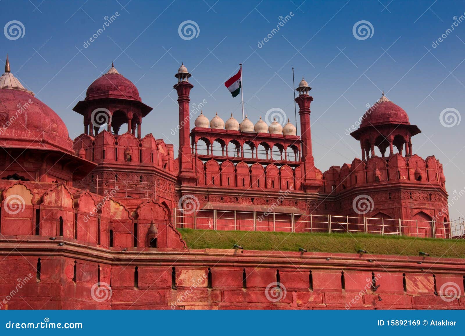 Fort rouge Delhi image stock. Image du vieux, orange - 15892169