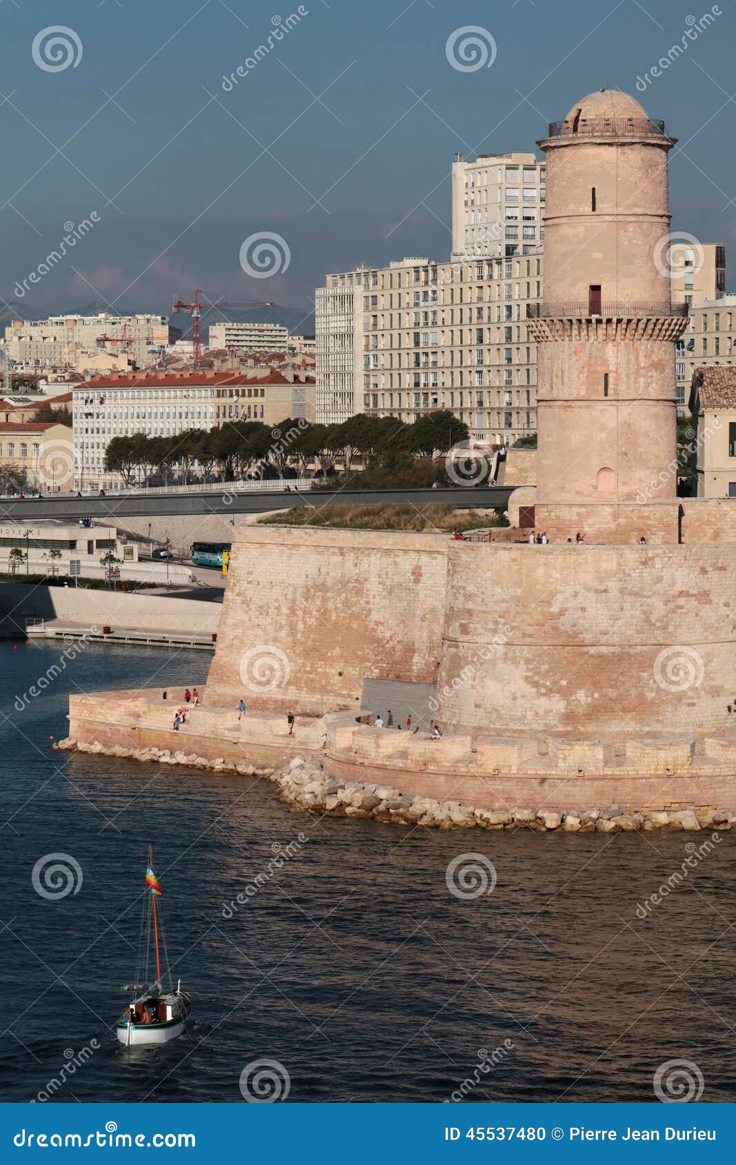 Fort Saint-Jean in Marseilles Stock Photo - Image of port, harbor: 45537480