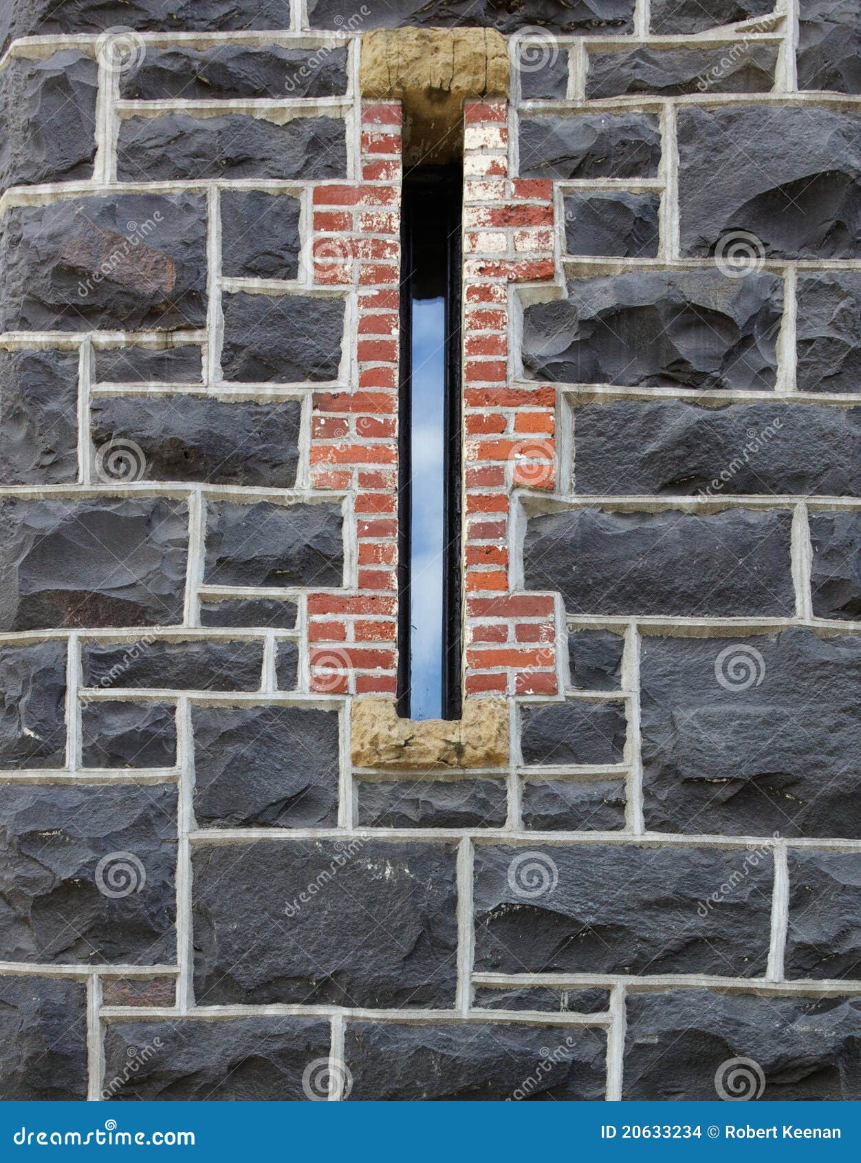 Fort Slotted Windows stock photo. Image of dark, dirty - 20633234