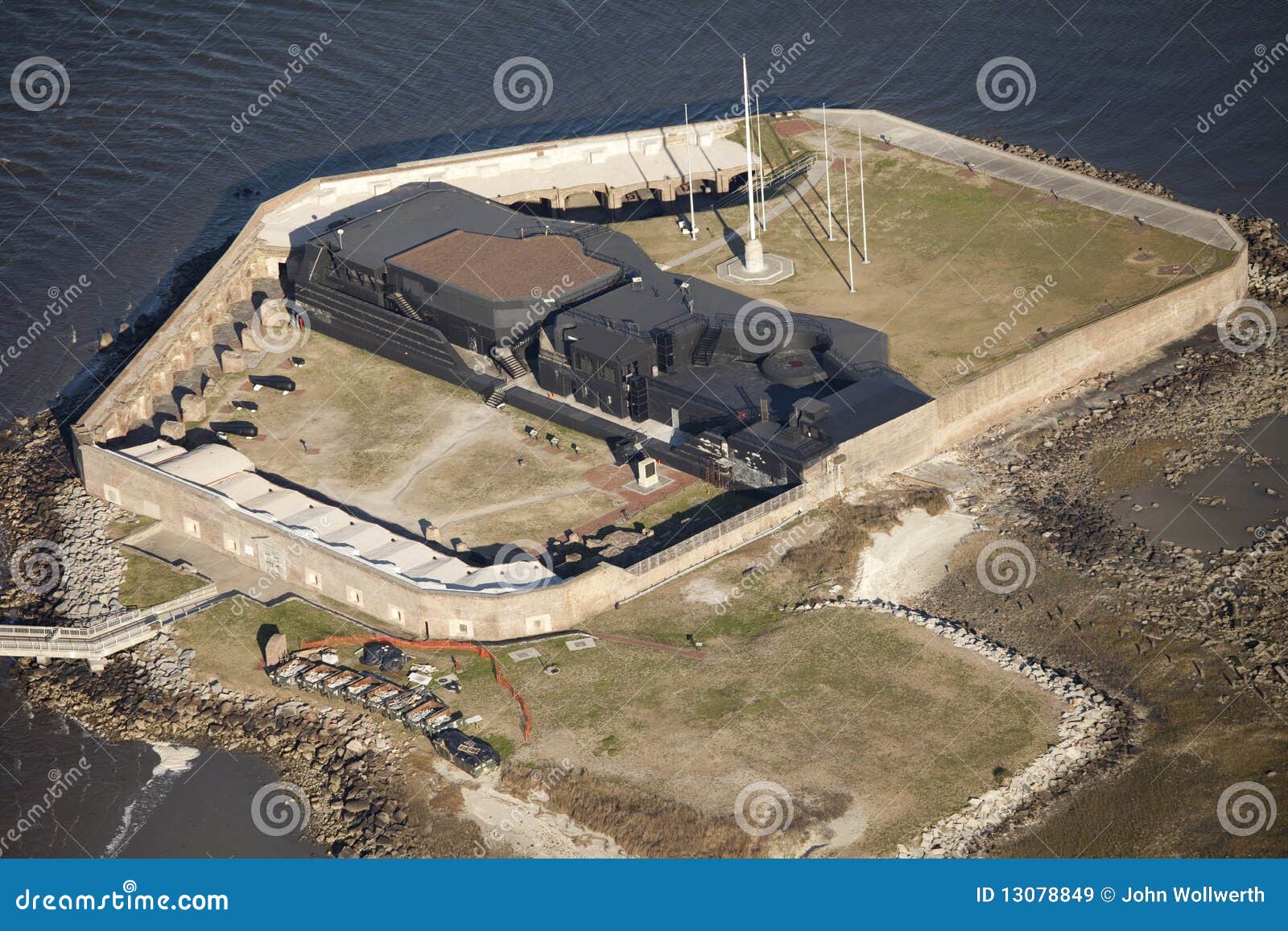 Fort sumter stock image. Image of guns, military, building - 13078849