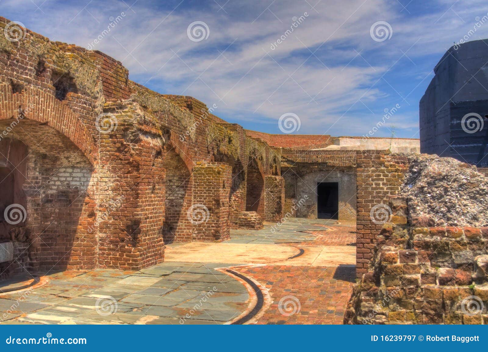 Fort Sumter Battle Damage stock image. Image of canon - 16239797