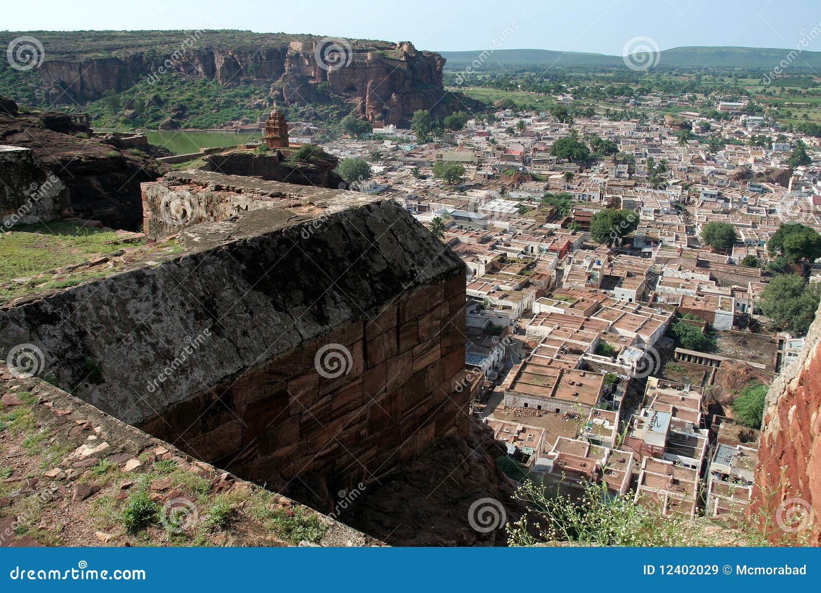 Fort and Town stock image. Image of fortress, aerial - 12402029